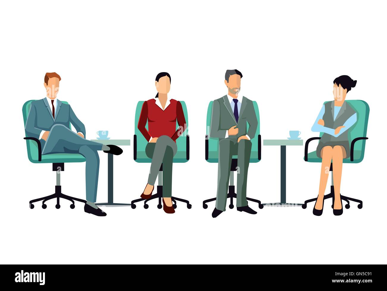 Group company employees brainstorming Stock Vector Images - Alamy