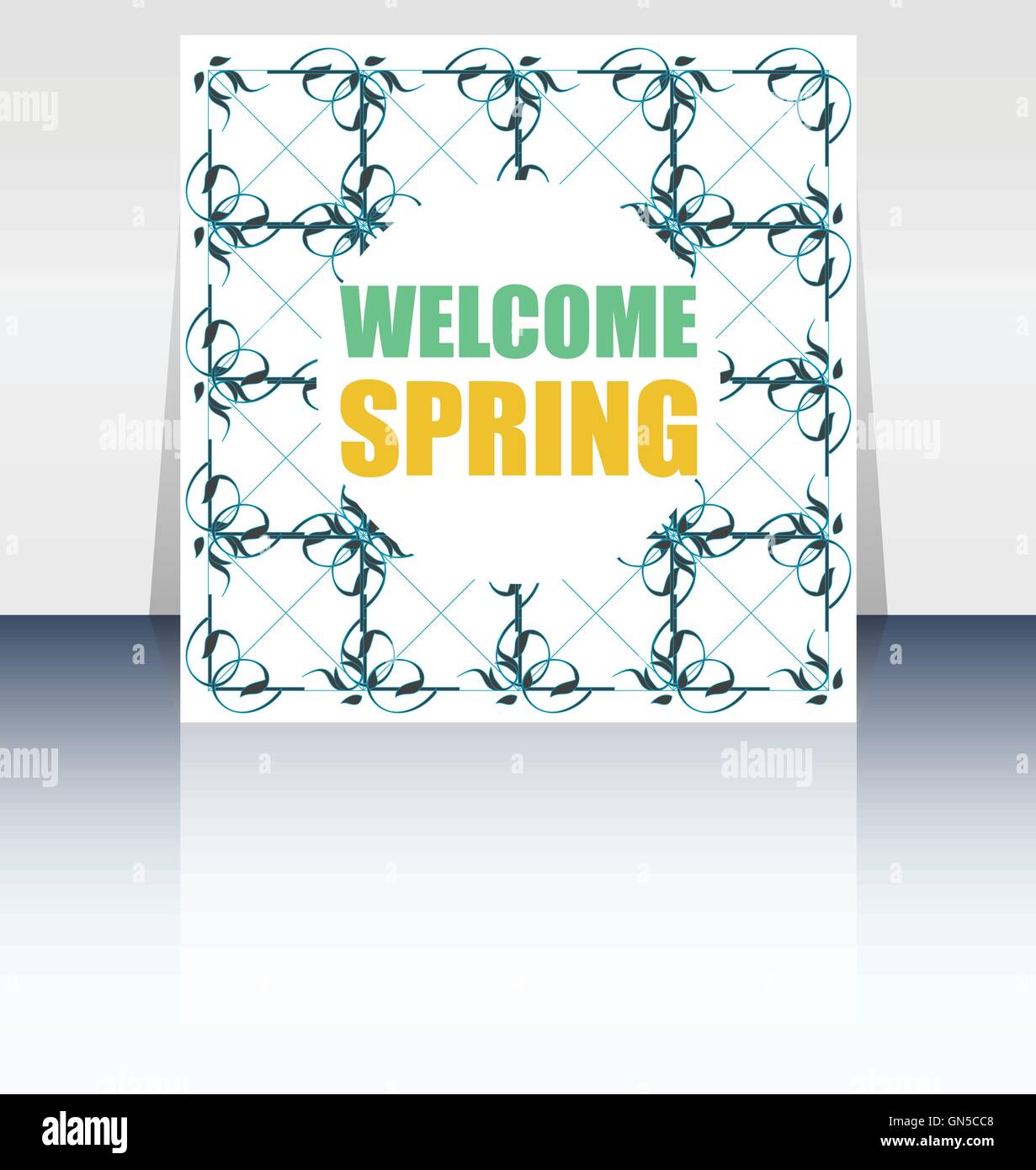 Welcome Spring Holiday Card. Welcome Spring Vector. Welcome Spring ...