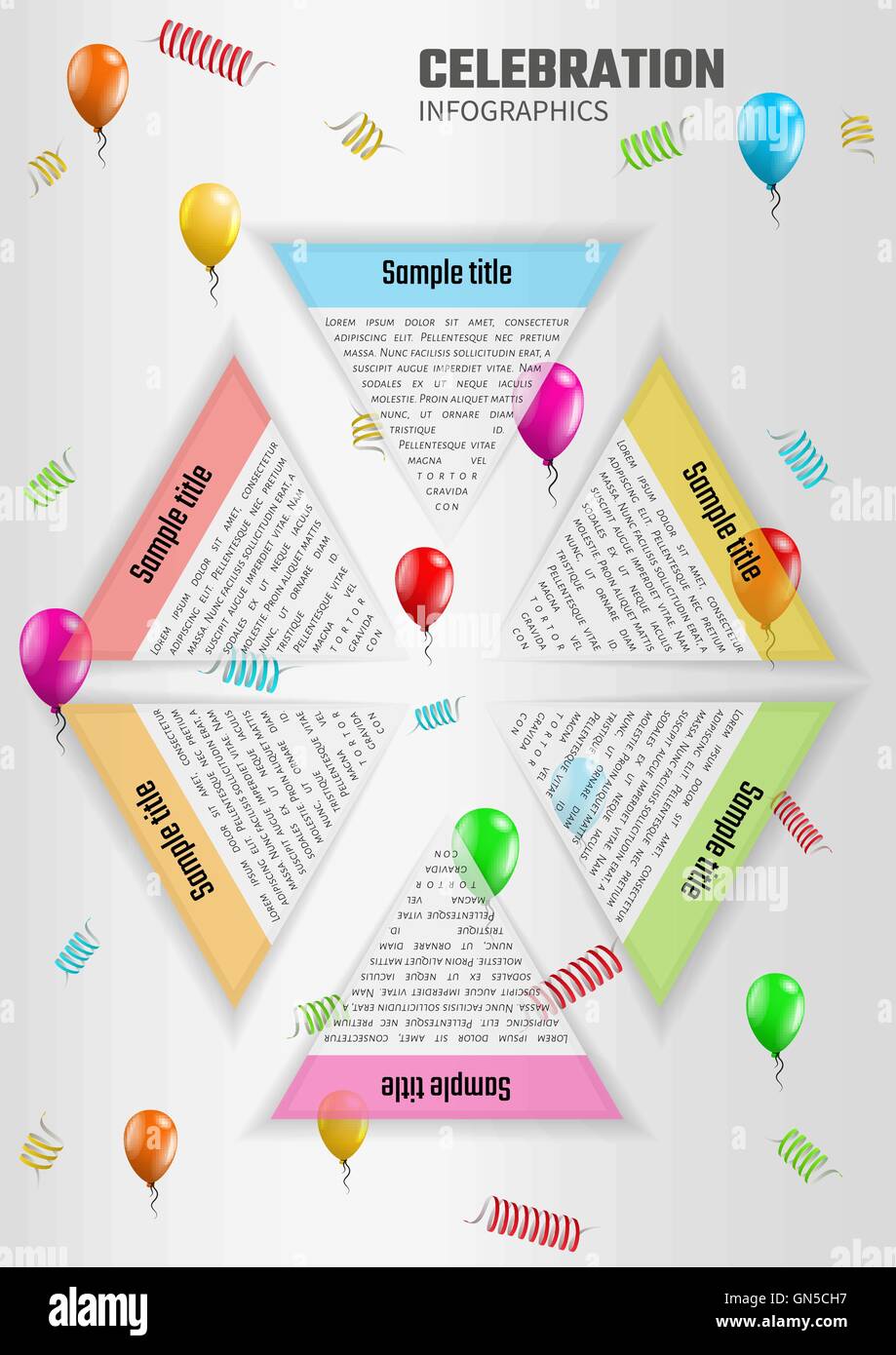 celebration infographics with balloons Stock Vector Image & Art - Alamy