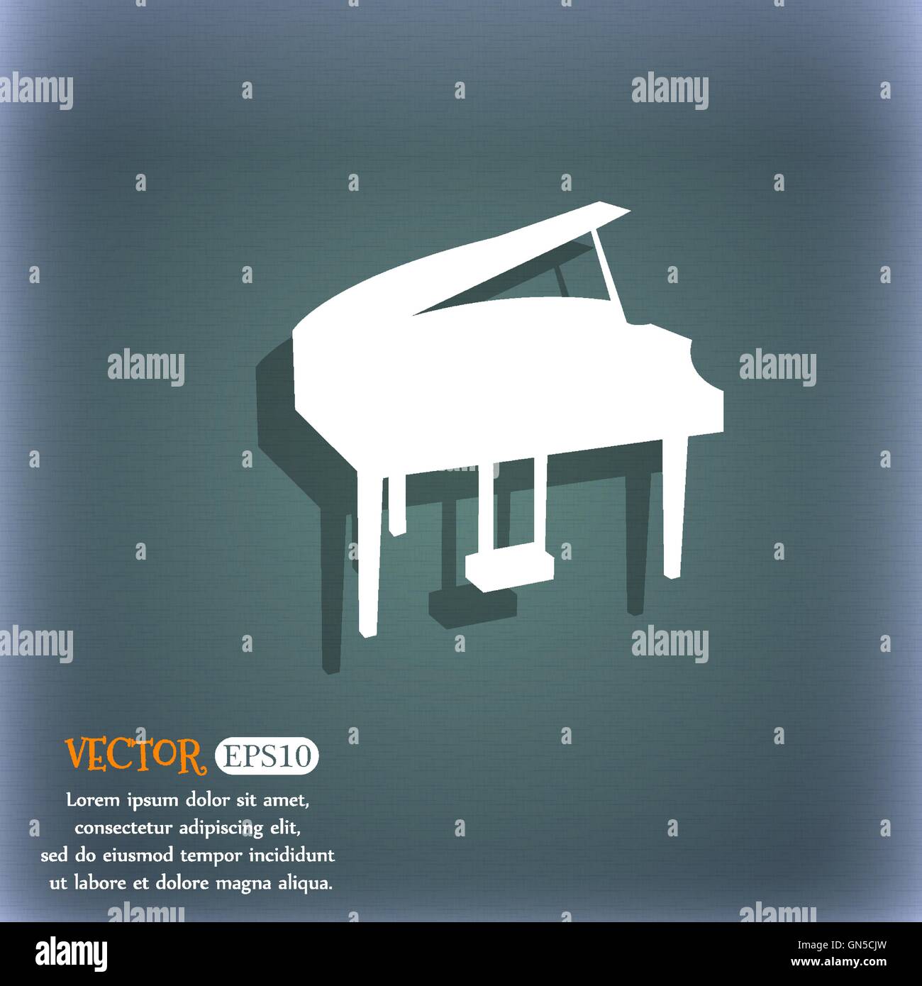 Blue grand piano open Stock Vector Images - Alamy