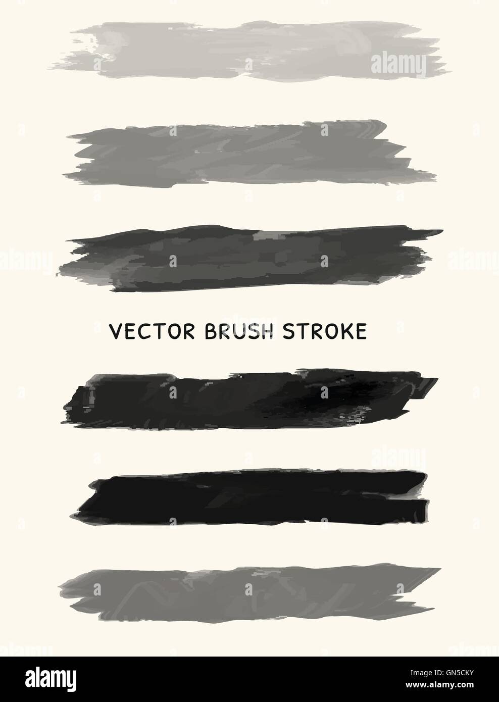 Black watercolor brush strokes. Vector Stock Vector Image & Art - Alamy
