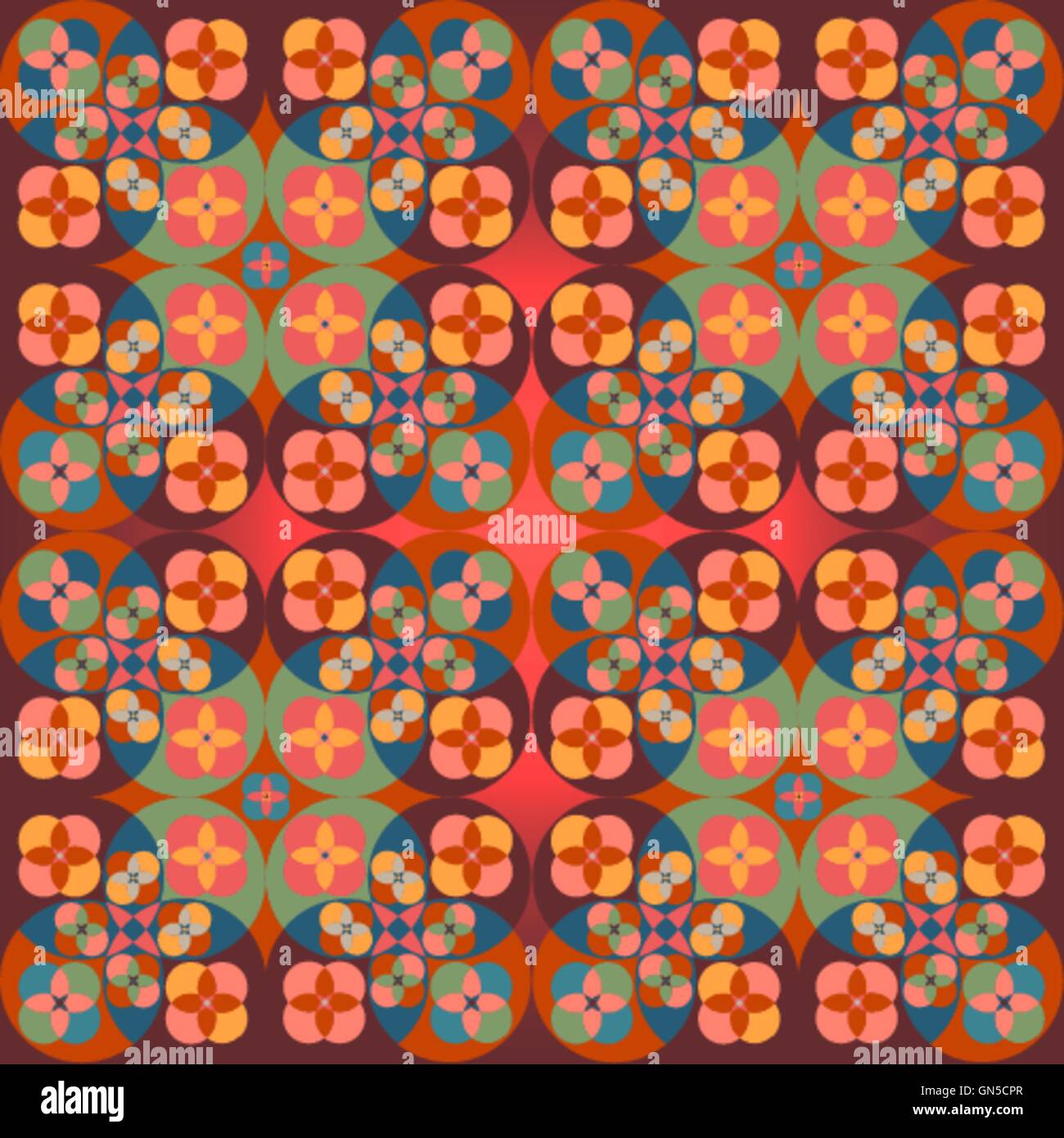Square flower pattern symmetrical Stock Vector Image & Art - Alamy