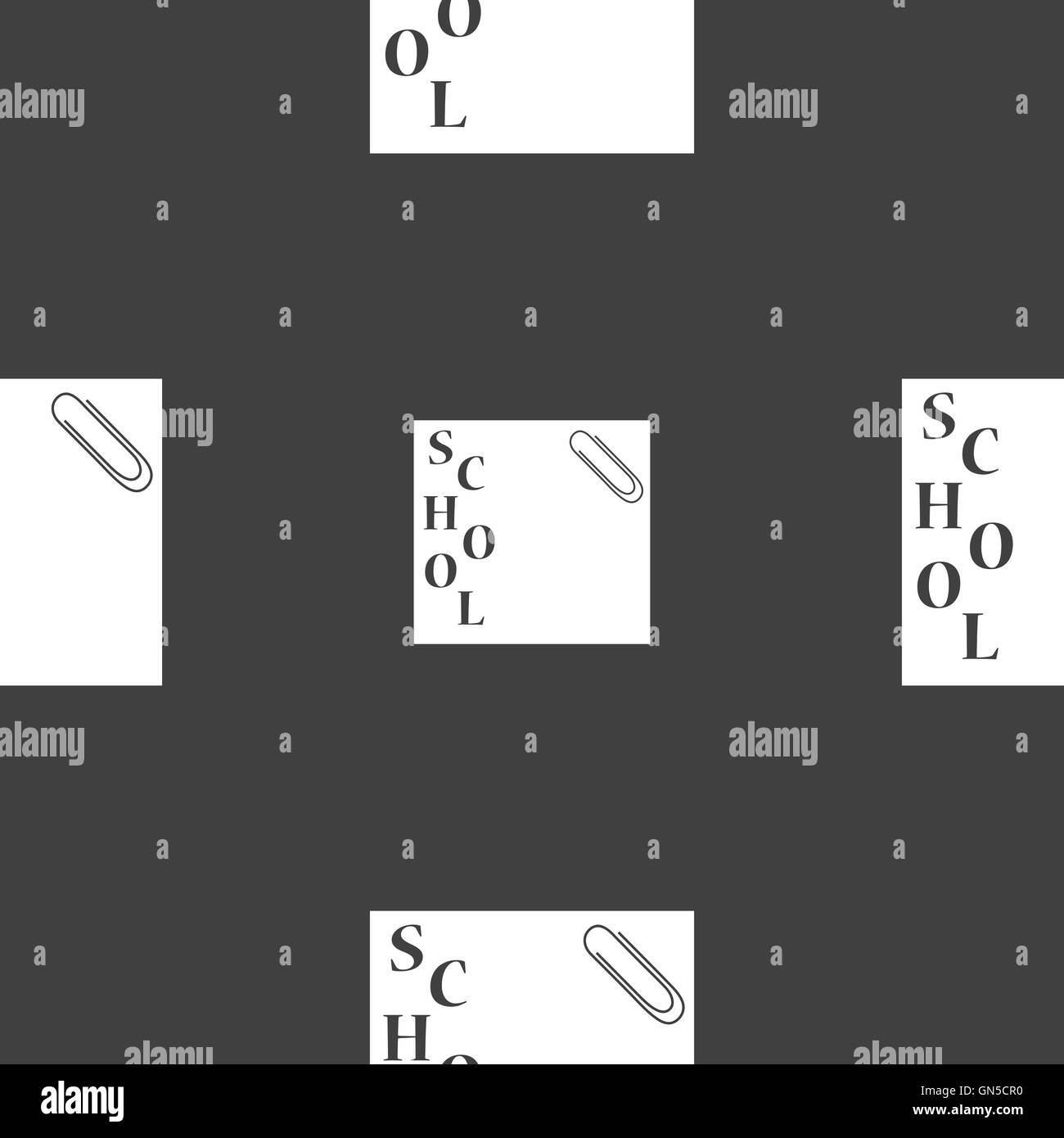 reminder sticker, note icon sign. Seamless pattern on a gray background ...