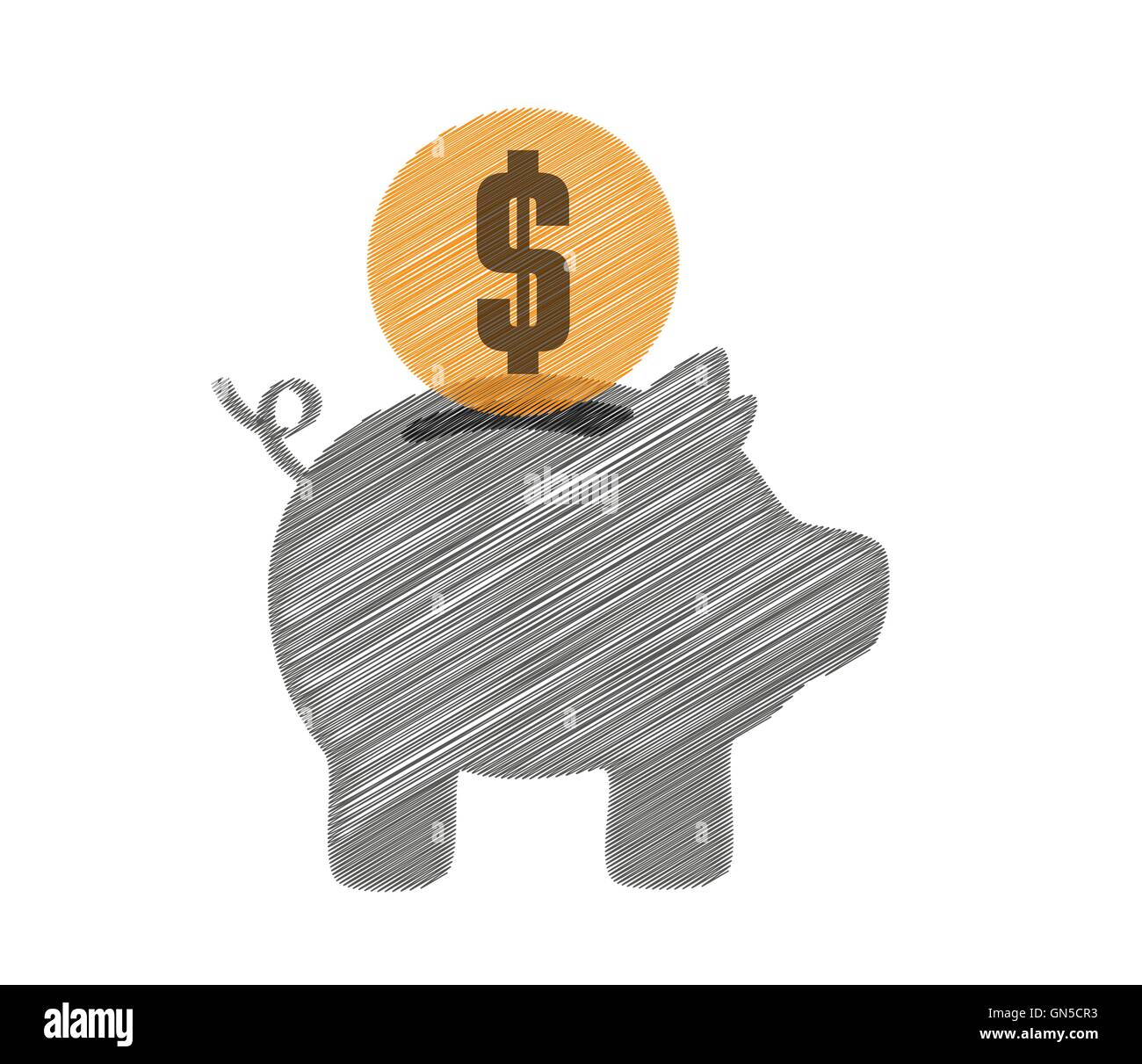 Doodle style coin currency Stock Vector Images - Alamy