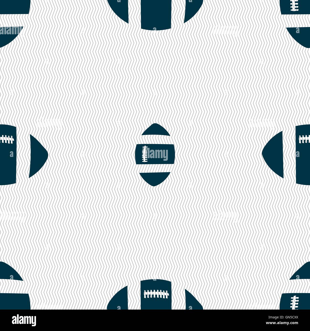 rugby ball icon sign. Seamless pattern with geometric texture. Vector ...