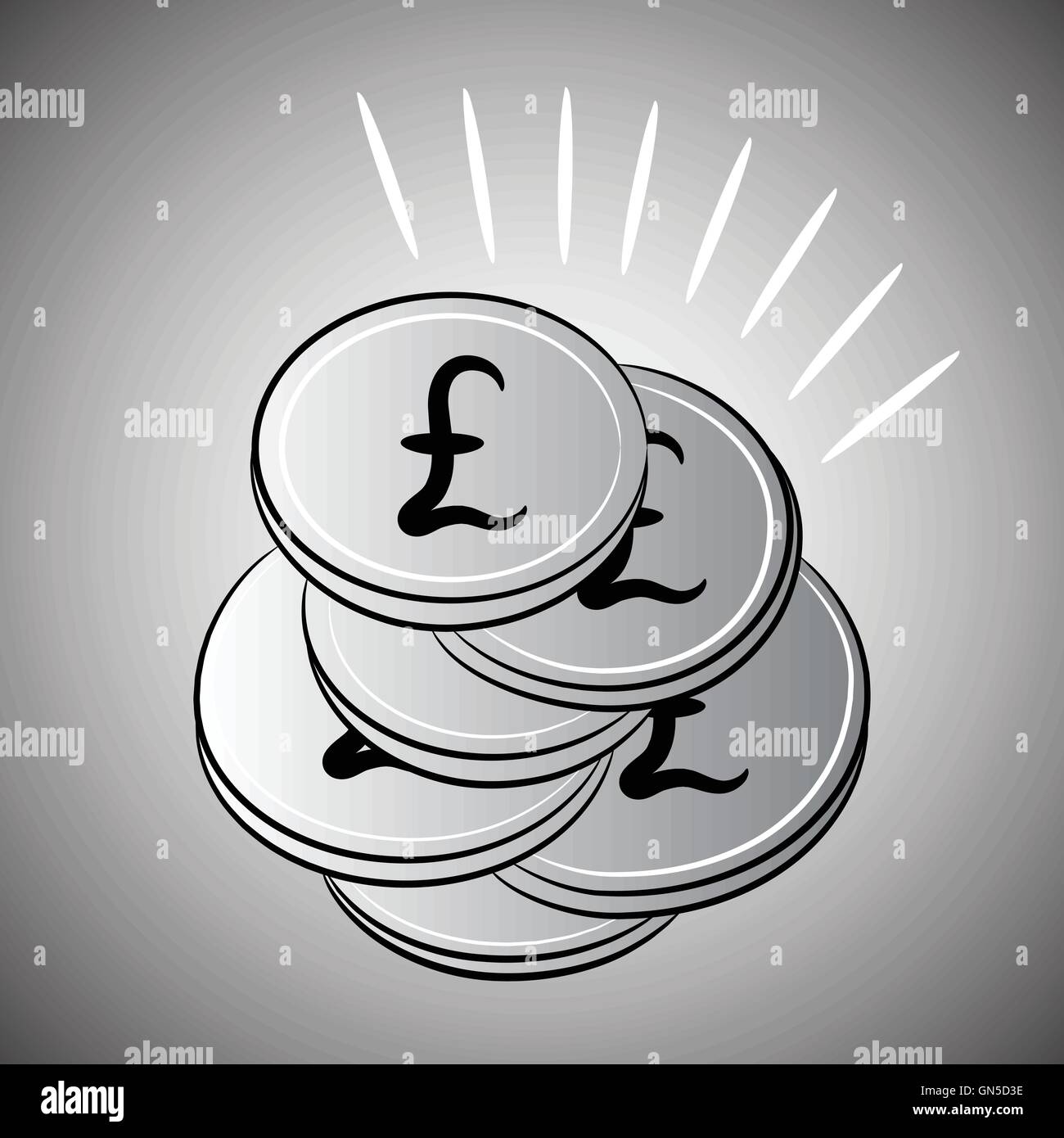 Money pile pounds Stock Vector Images - Alamy