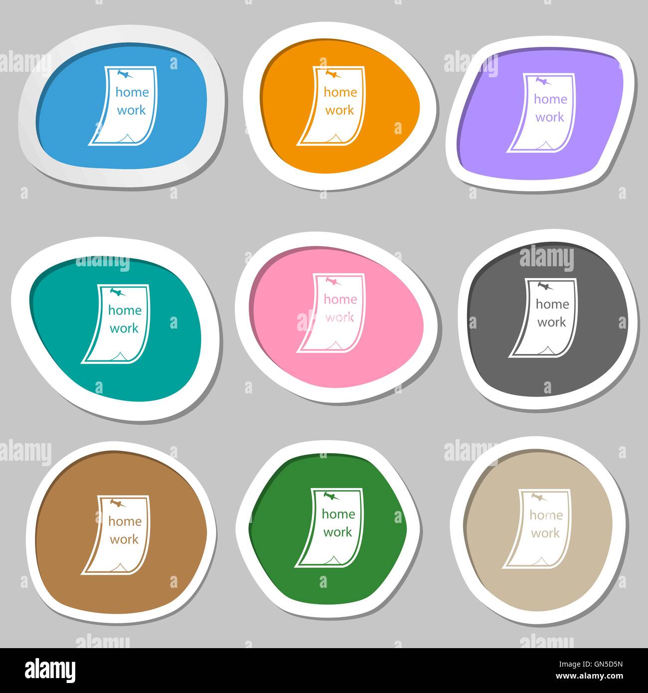 School homework vector hi-res stock photography and images - Alamy