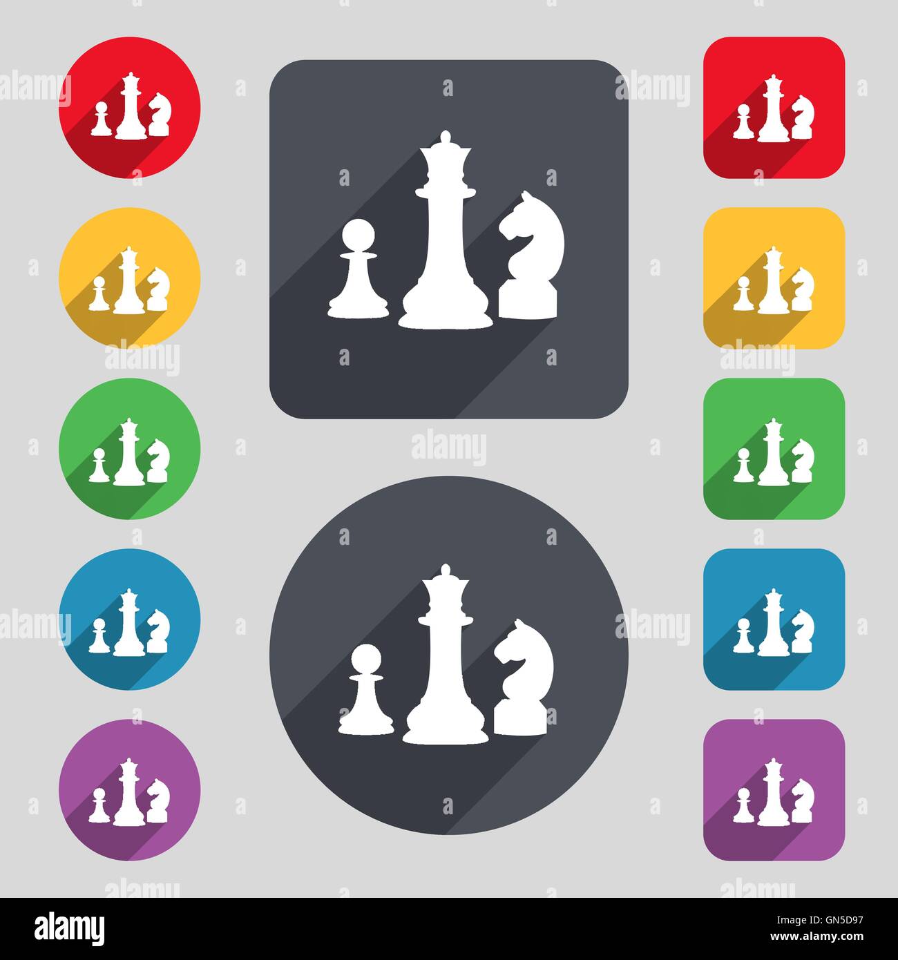 Set of a chess icon hi-res stock photography and images - Alamy