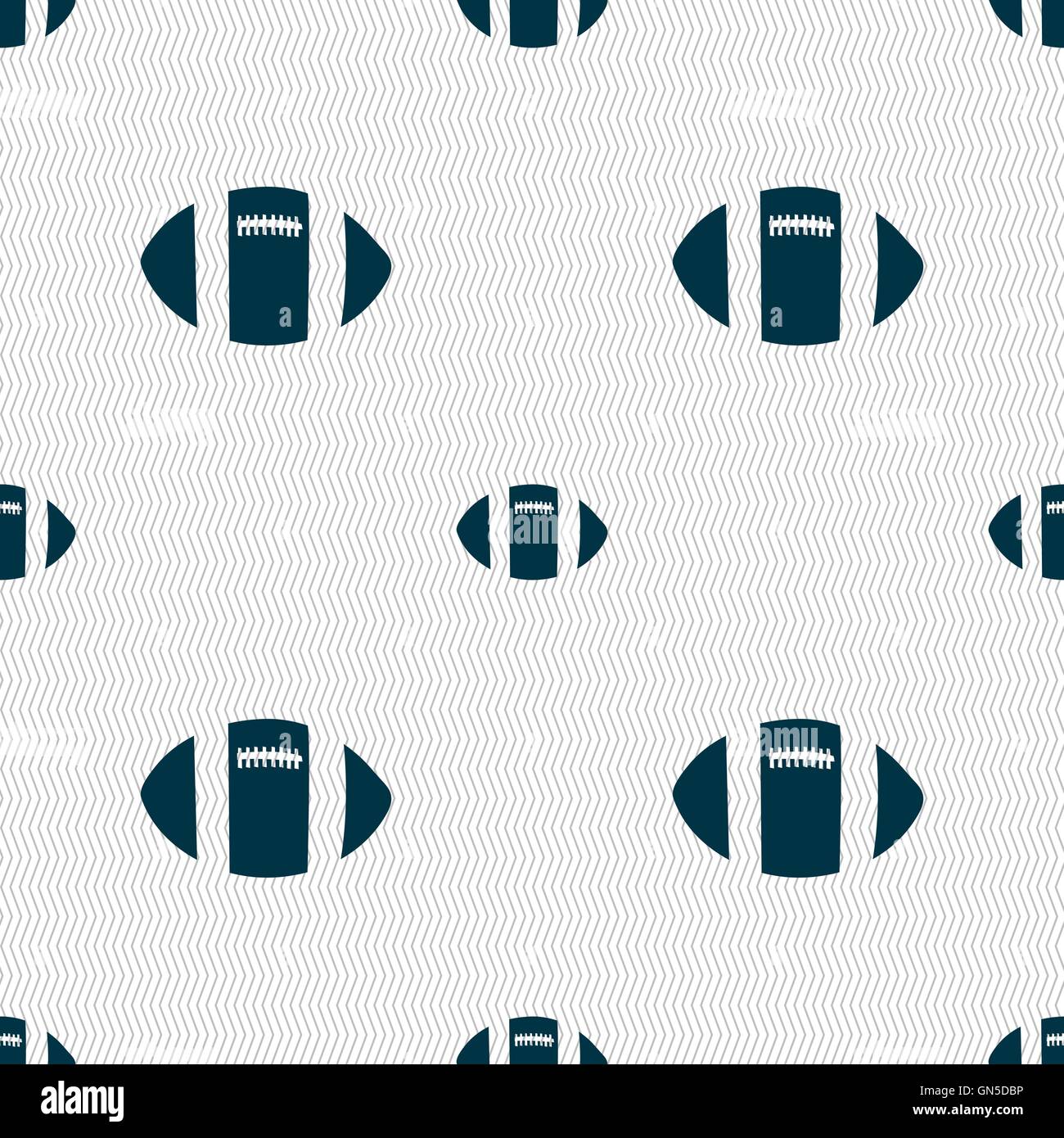 rugby ball icon sign. Seamless pattern with geometric texture. Vector ...