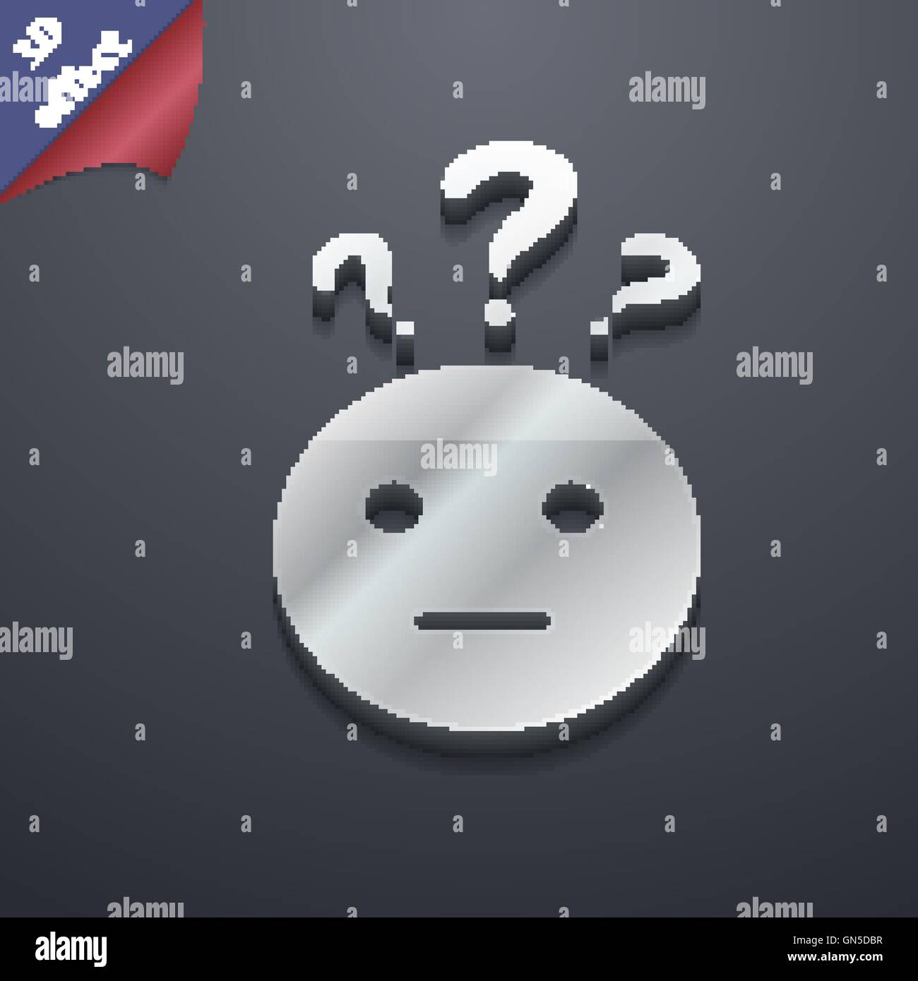 question mark and man, incomprehension icon symbol. 3D style. Trendy ...