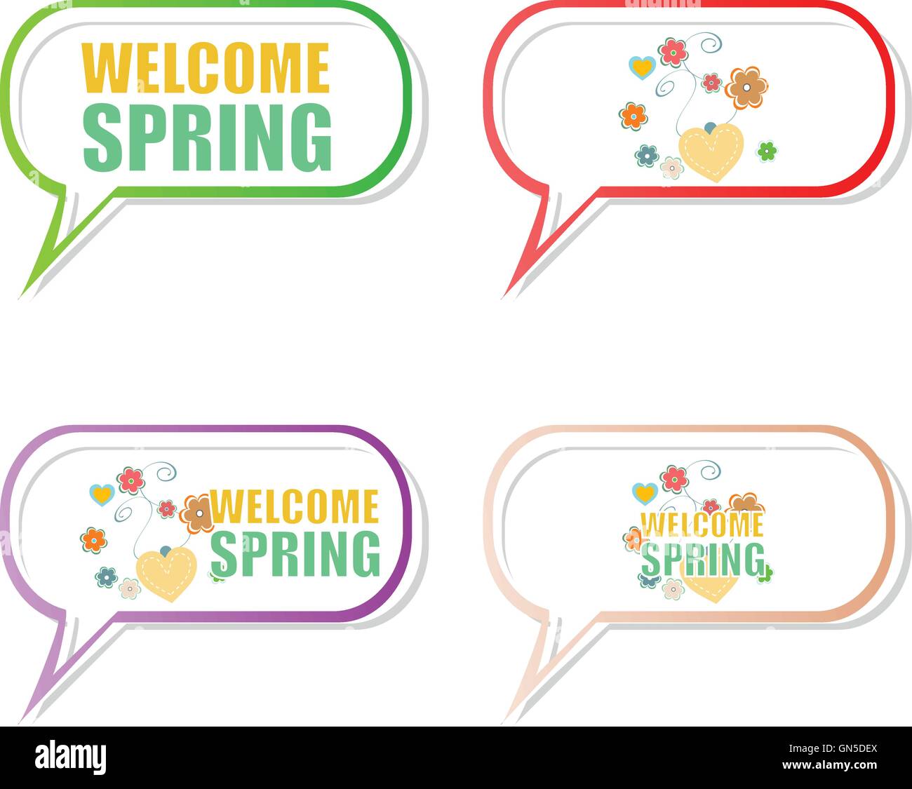 Welcome Spring Holiday Card. Welcome Spring Vector. Love background ...