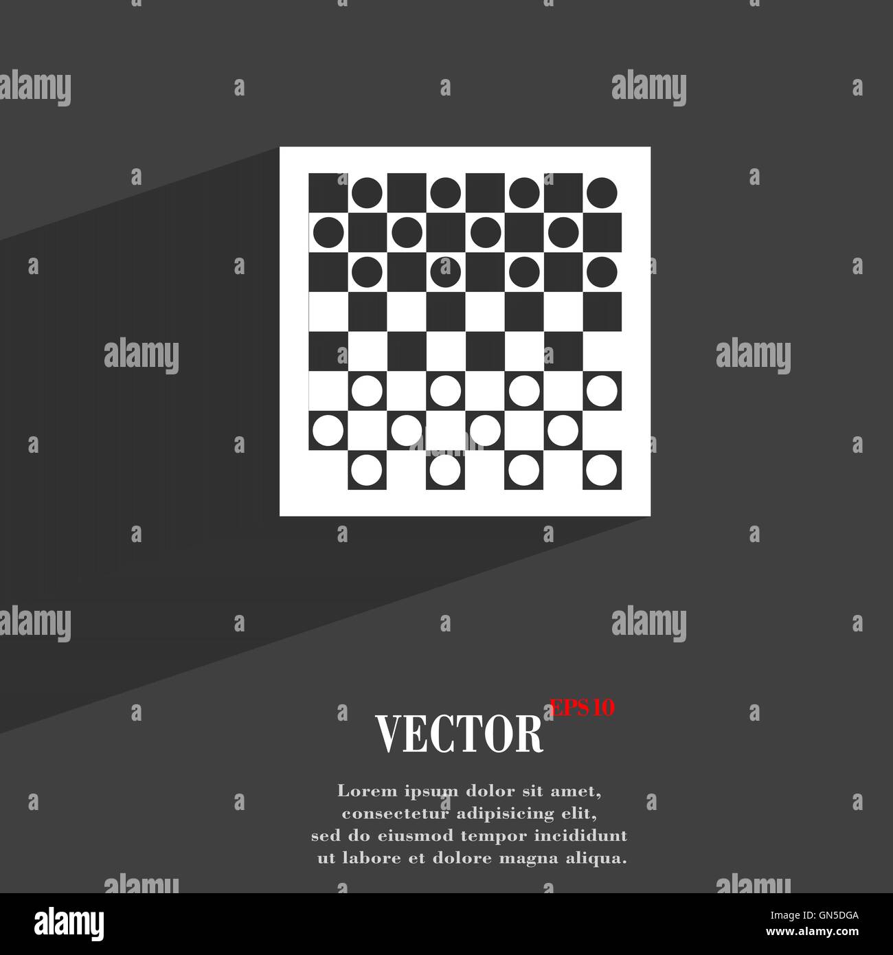 Board game checkers symbol strategy hi-res stock photography and images ...