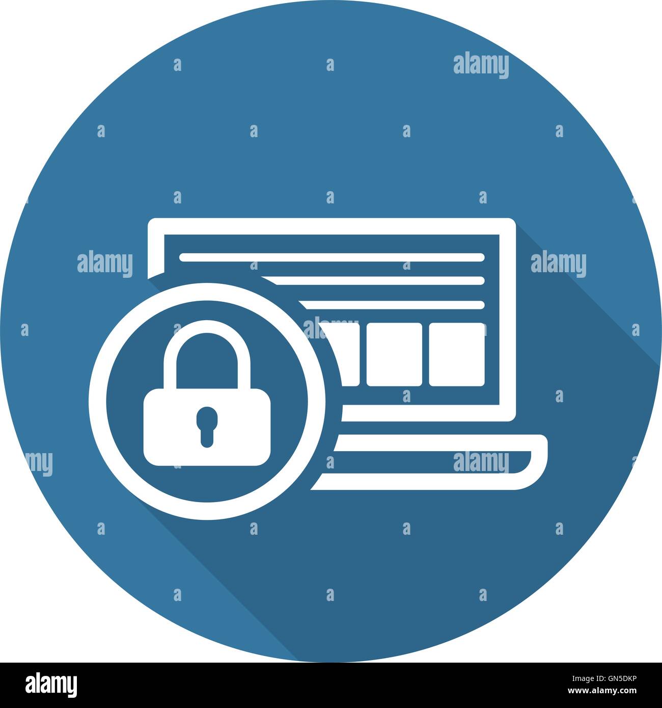 Laptop security icon Stock Vector Images - Alamy