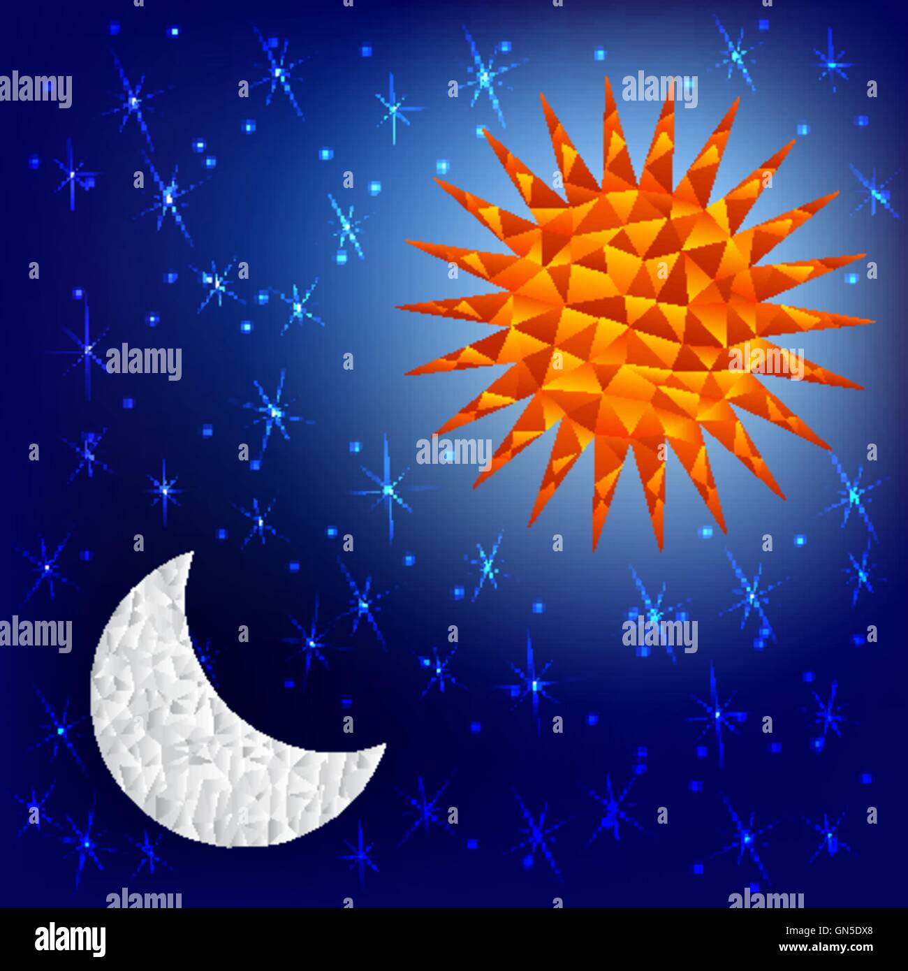 Sun moon and stars hi-res stock photography and images - Alamy