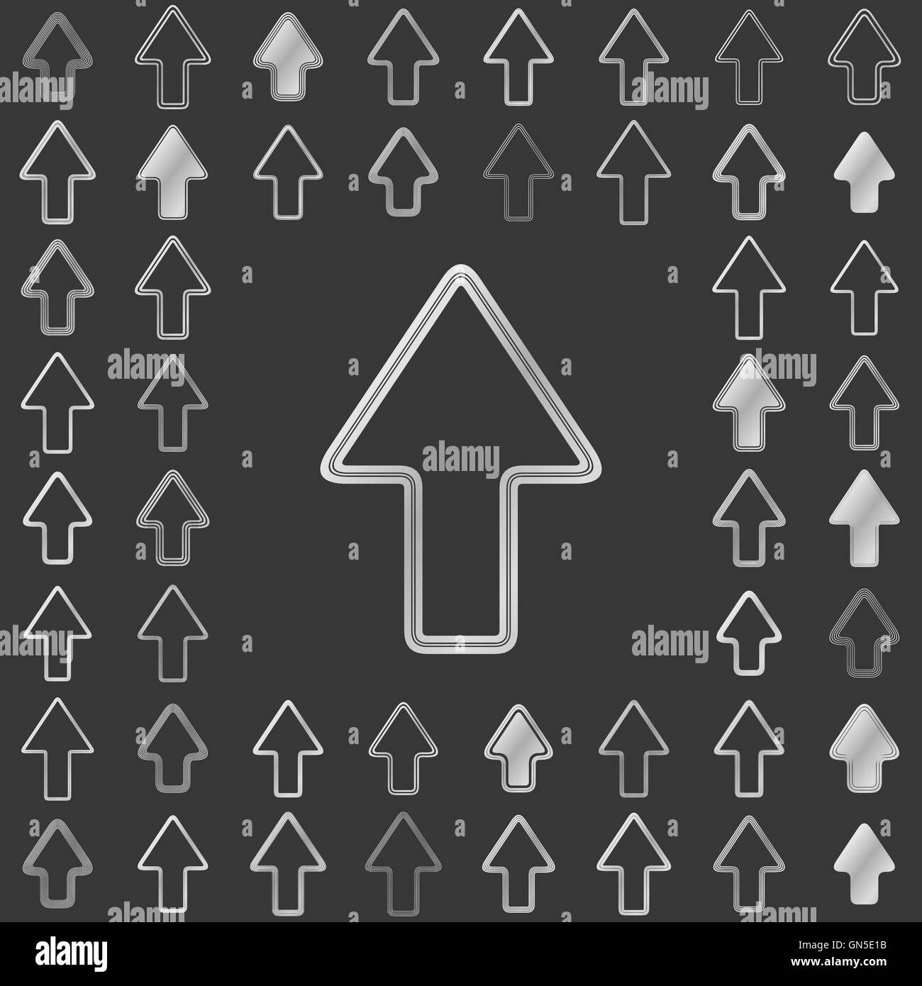 Silver line arrow icon design set Stock Vector Image & Art - Alamy