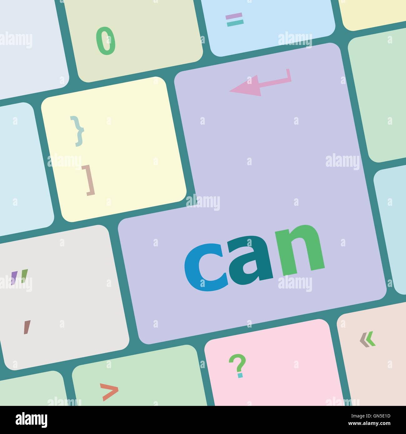 can key on computer keyboard button vector illustration Stock Vector ...