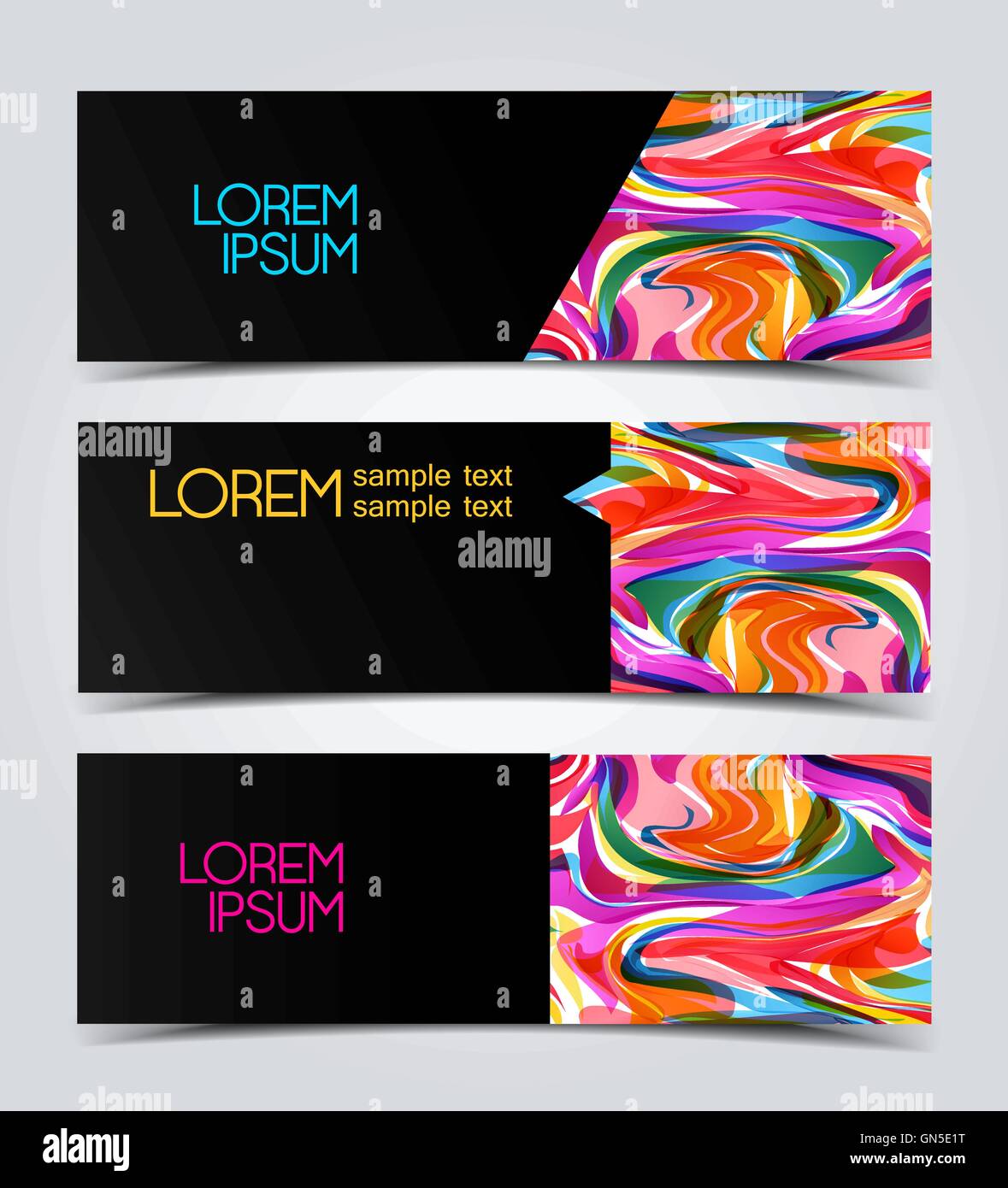 Modern web header banner Stock Vector Images - Alamy
