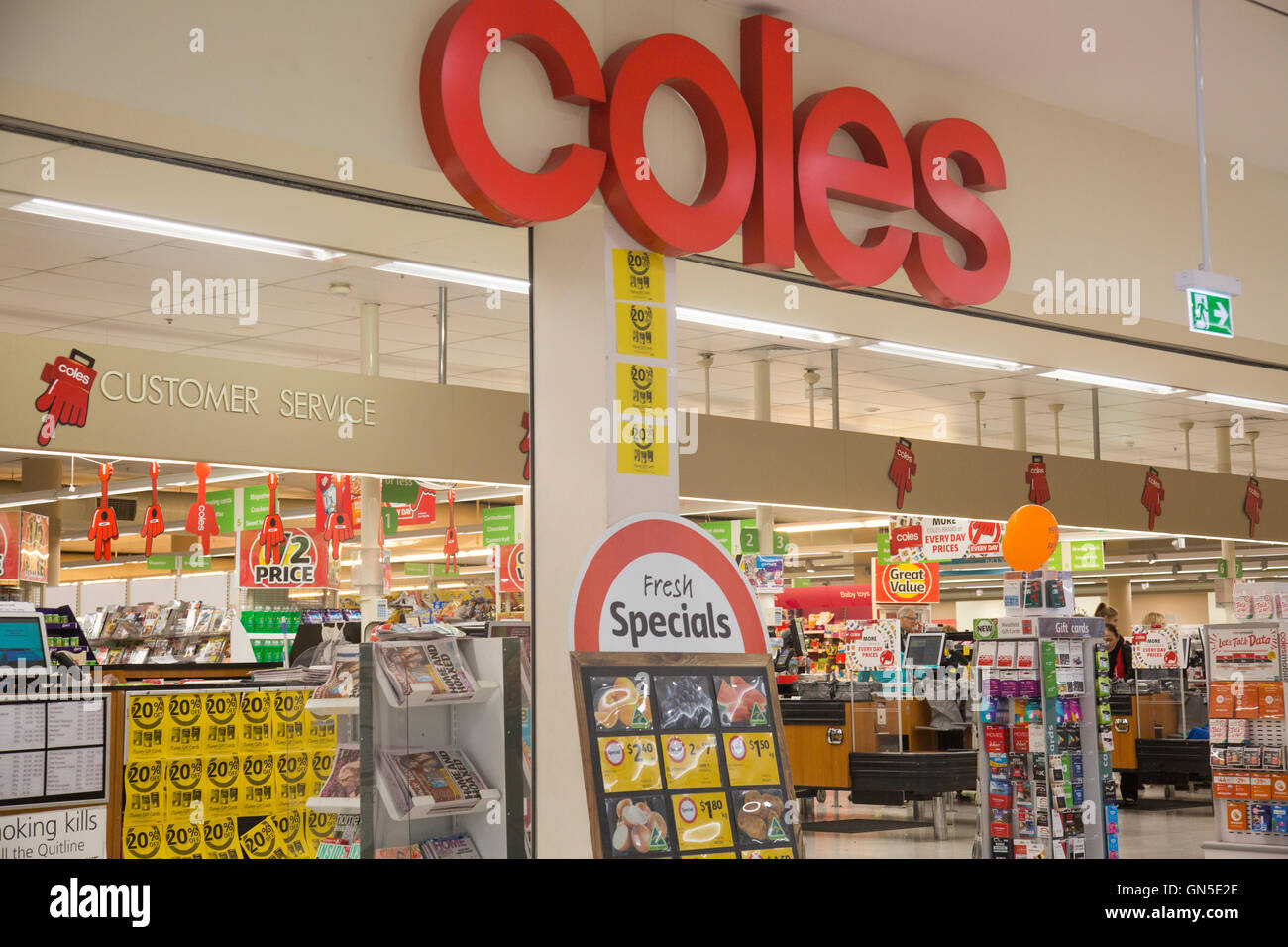 Coles sign hi-res stock photography and images - Alamy