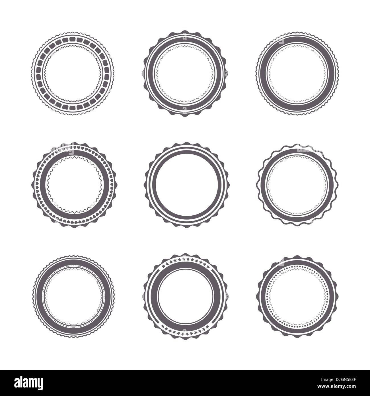 Set of emblems hi-res stock photography and images - Alamy