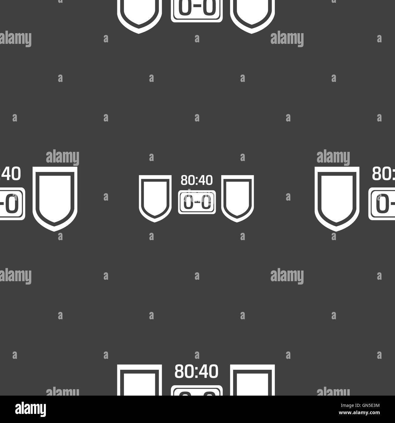 Scoreboard icon sign. Seamless pattern on a gray background. Vector ...