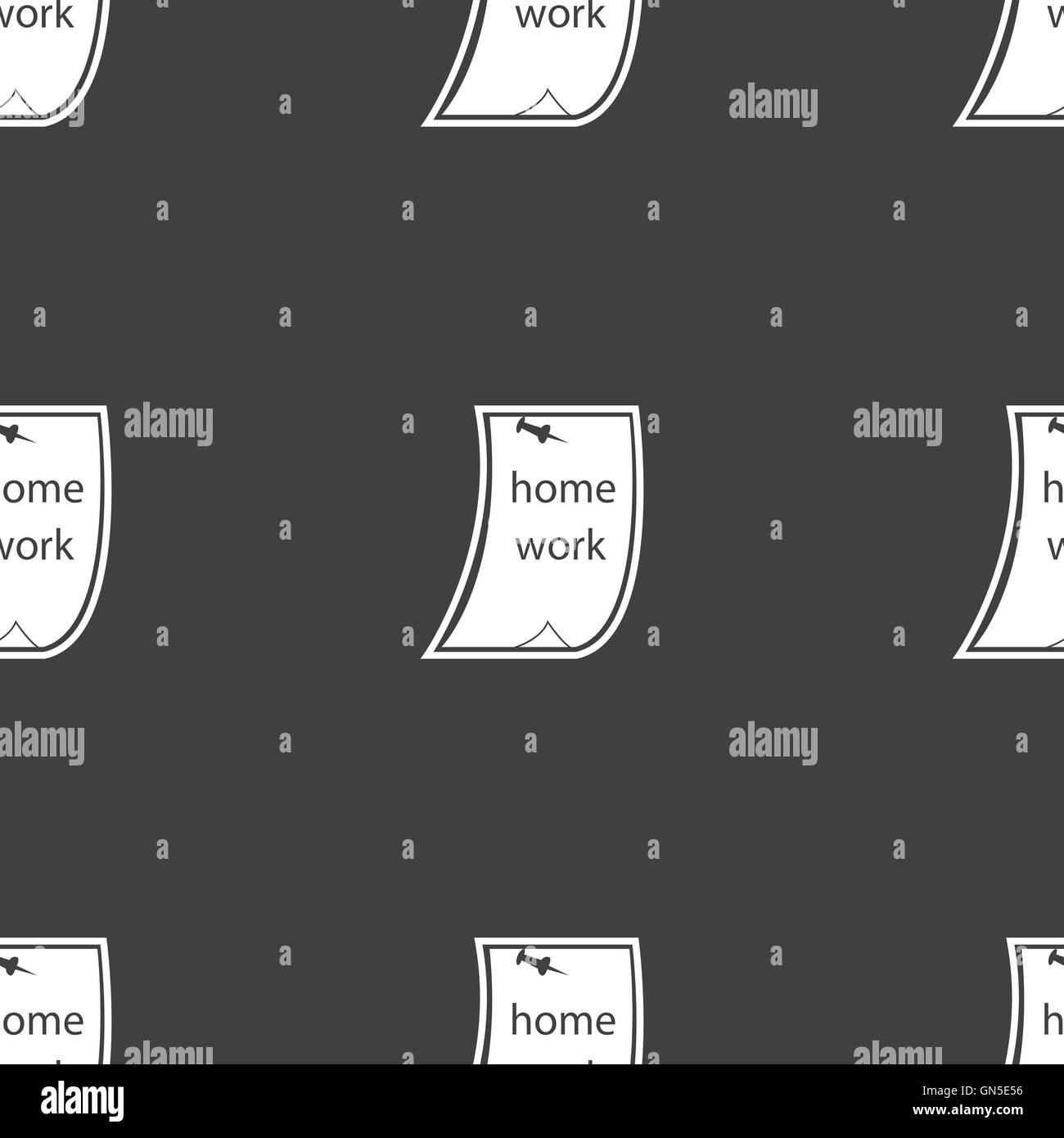 Homework icon sign symbol on Black and White Stock Photos & Images - Alamy