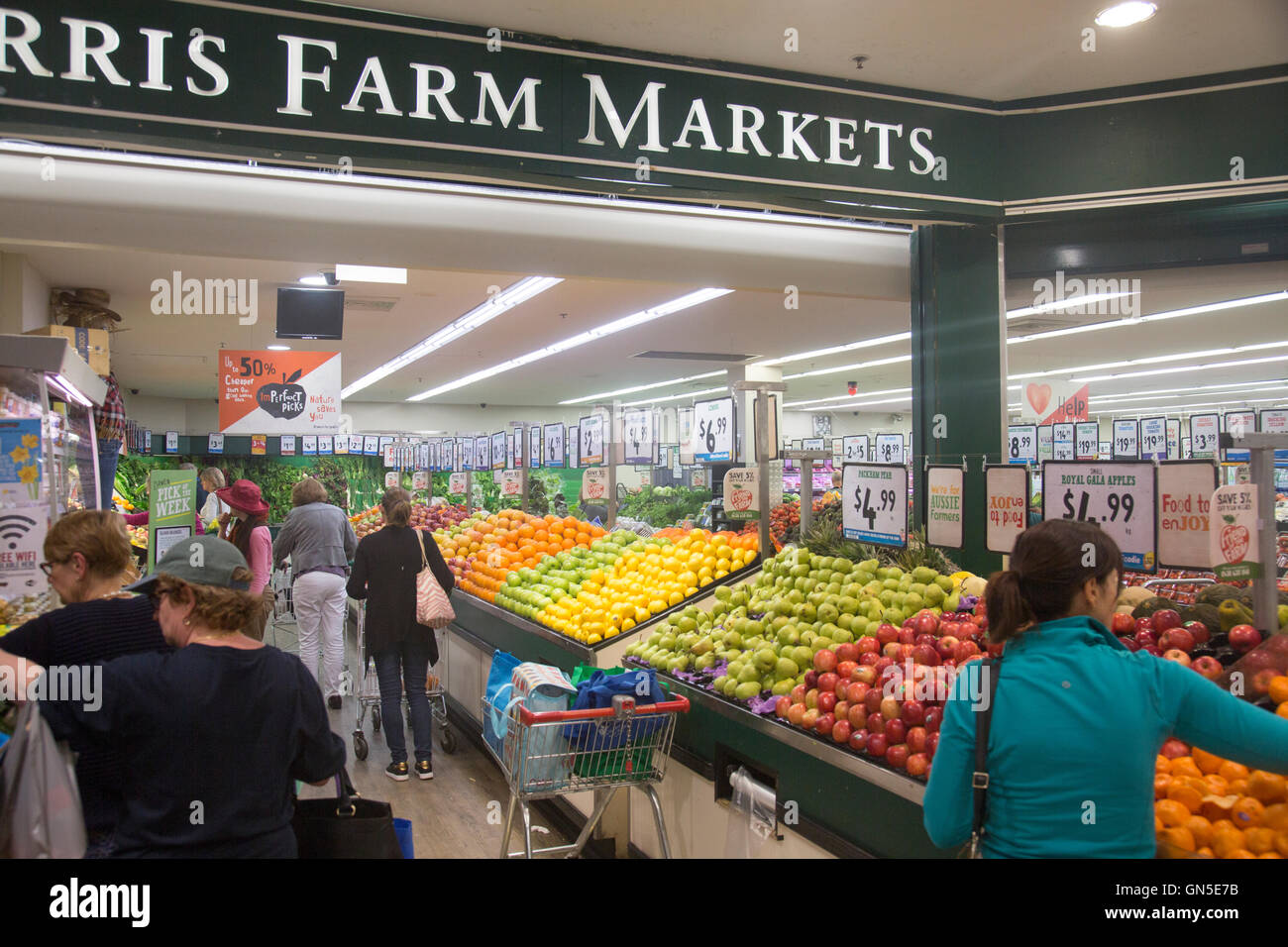 Australian supermarket chain Harris Farm Markets, and a store on Sydney ...