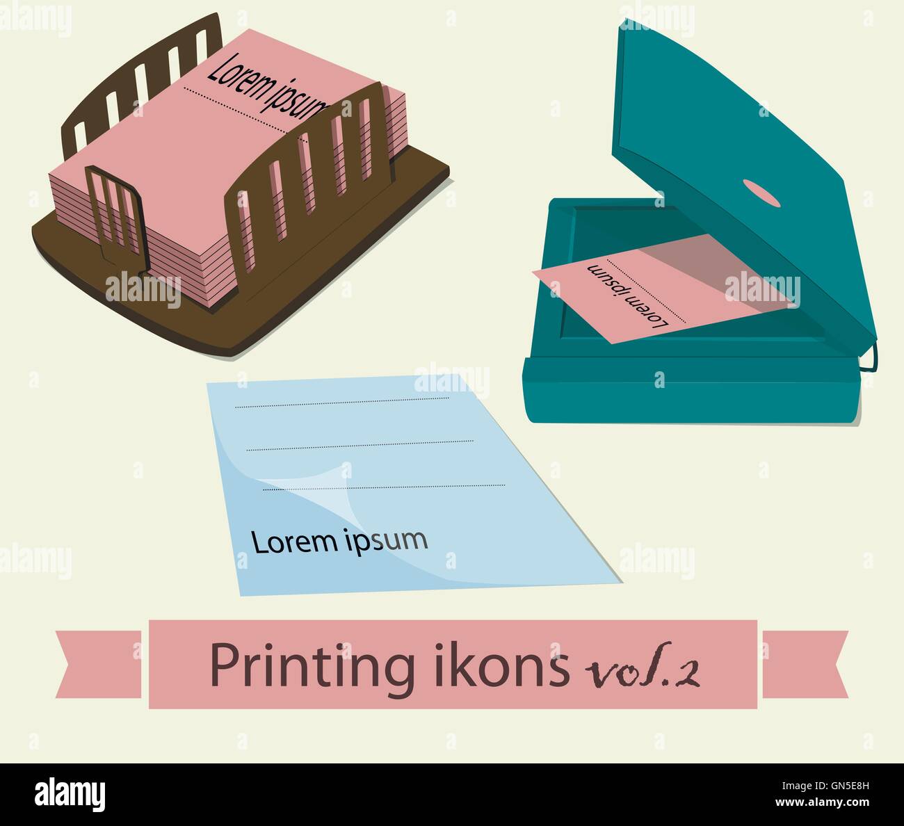 Print icons set2 Stock Vector Image & Art - Alamy