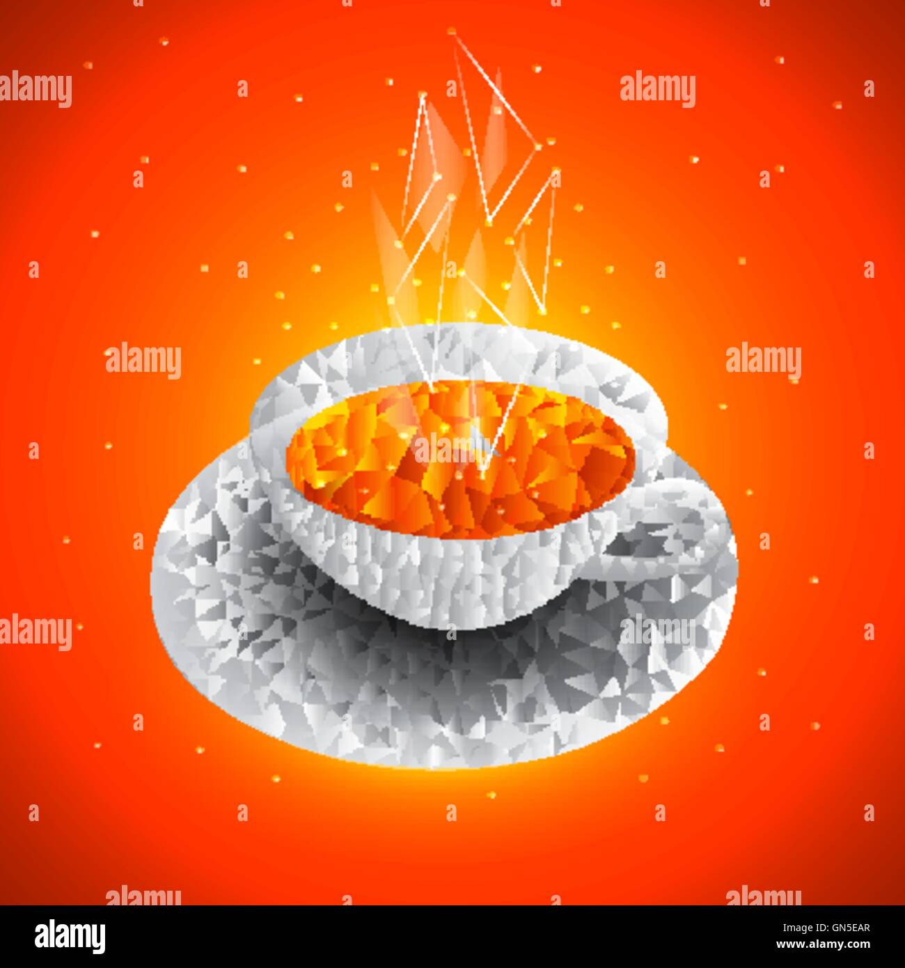 Cup of tea. Vector. Polygonal graphics Stock Vector Image & Art - Alamy