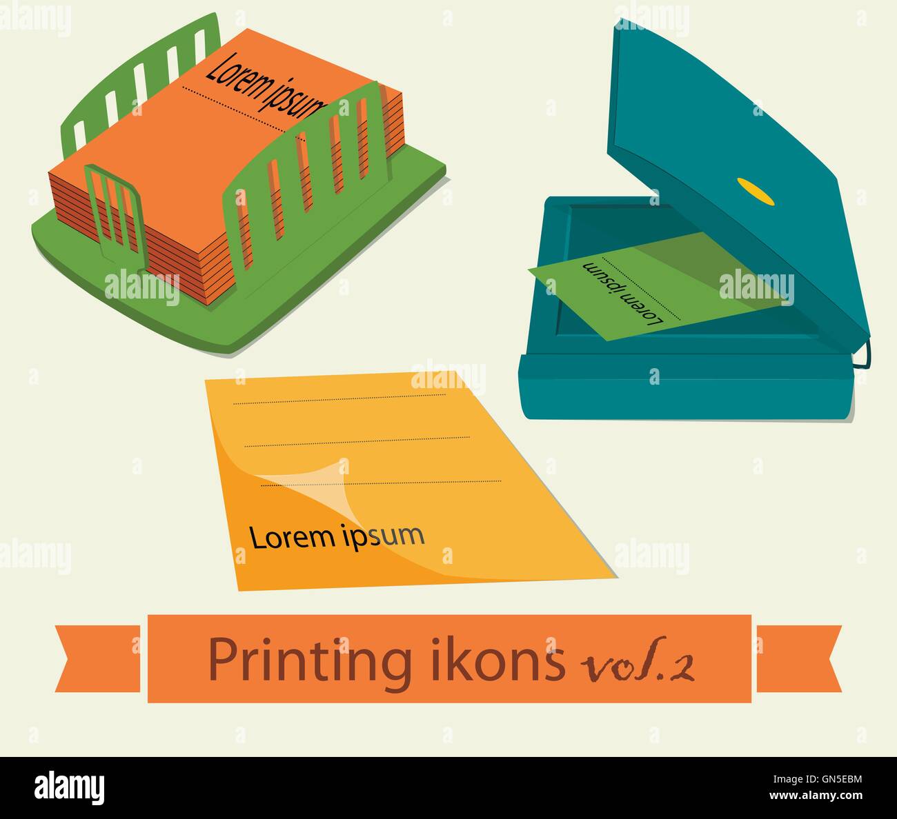 Print icons set2 Stock Vector Image & Art - Alamy