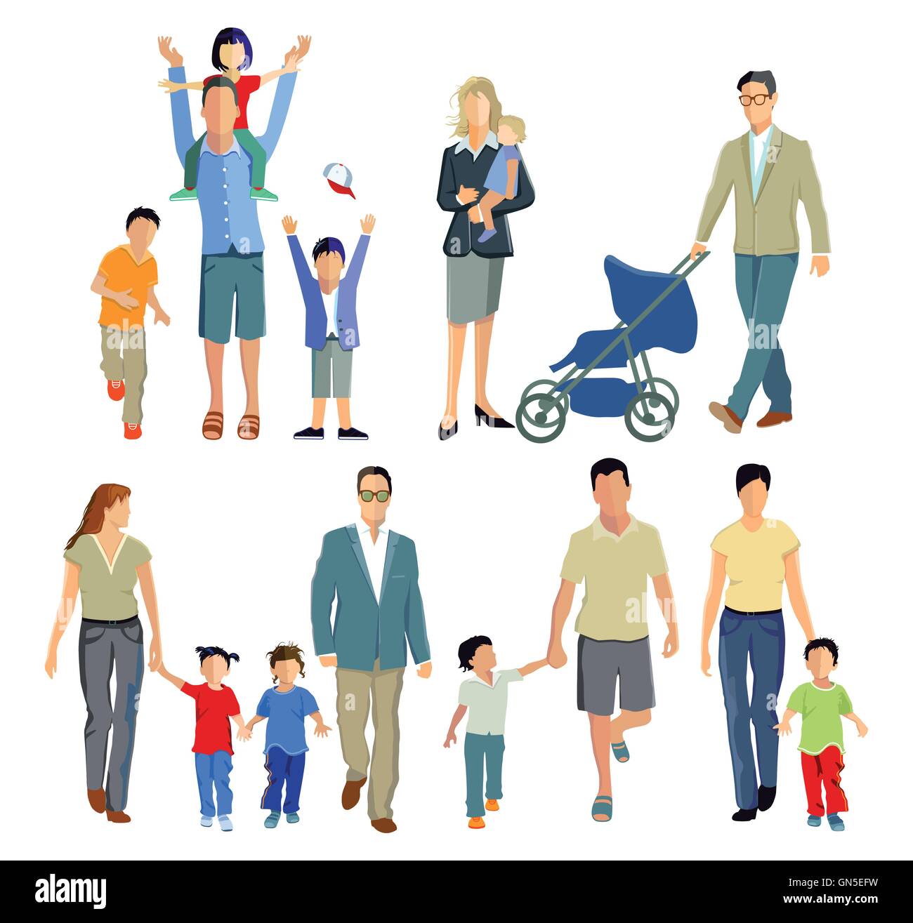 Children generation Stock Vector Images - Alamy