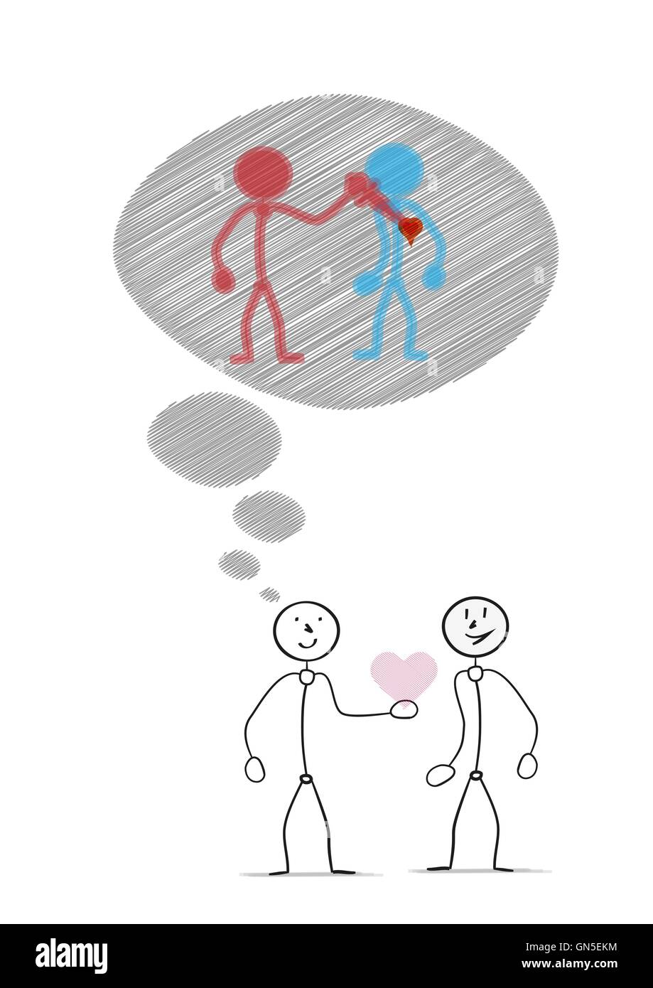 man giving his fake heart Stock Vector Image & Art - Alamy