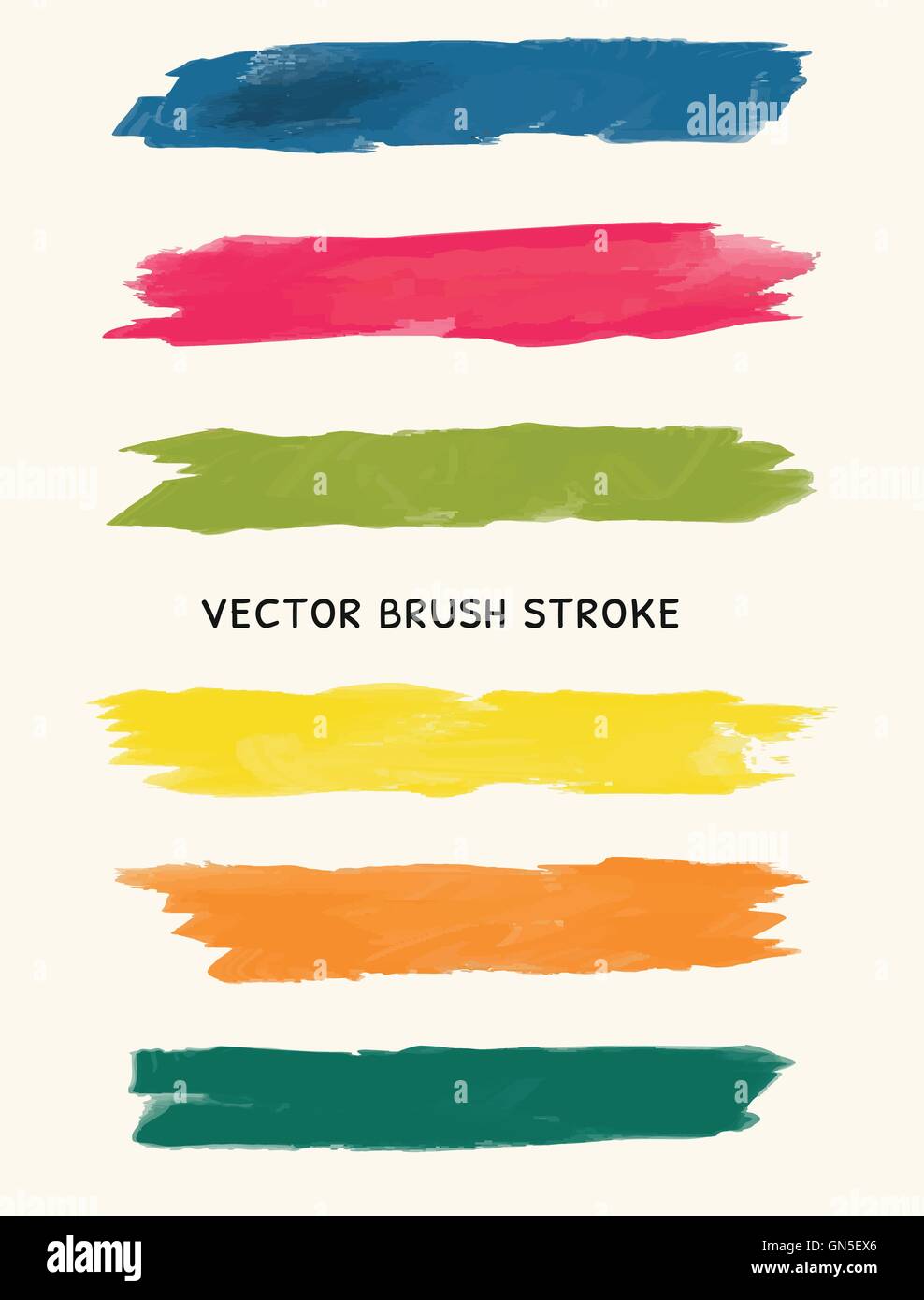 Colorful watercolor brush strokes. Vector Stock Vector Image & Art - Alamy