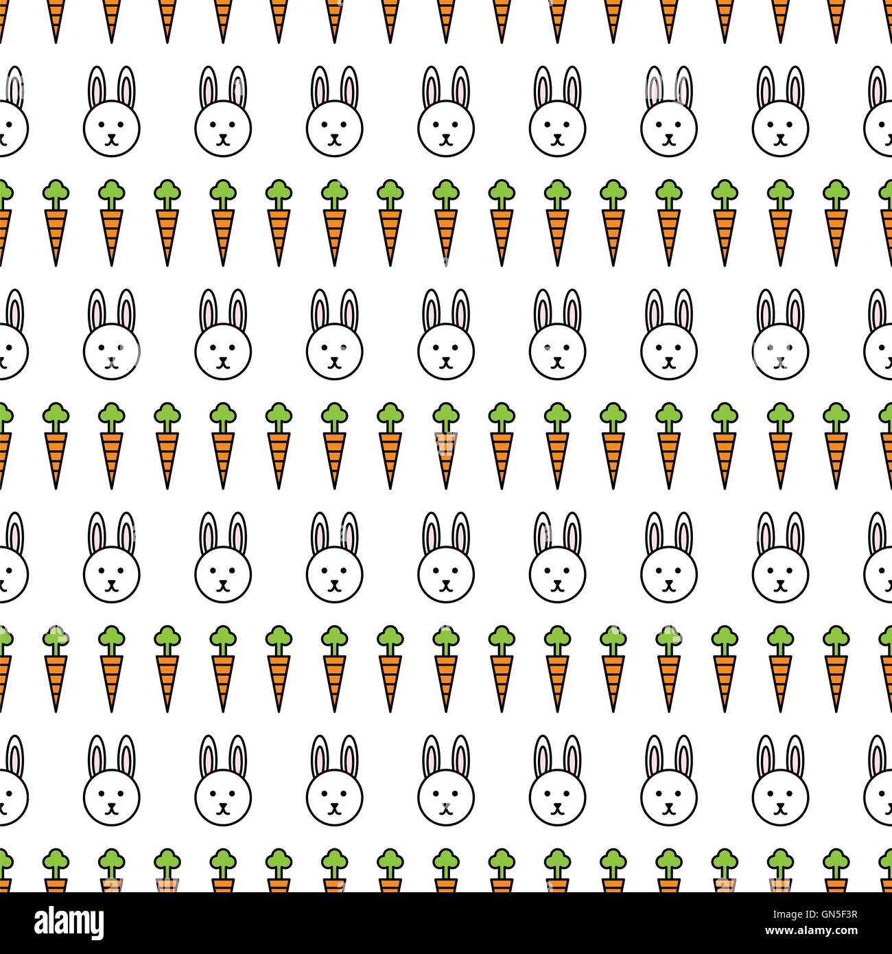 Rabbits Pattern Stock Vector Images Alamy