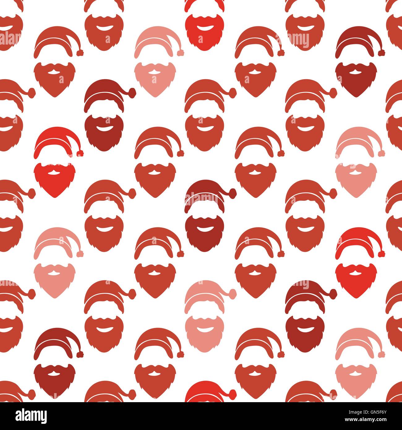 Seamless flat design santa claus pattern or background. Greeting Stock ...