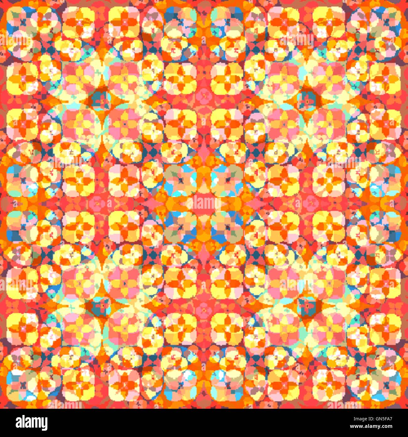 Square flower pattern symmetrical Stock Vector Image & Art - Alamy