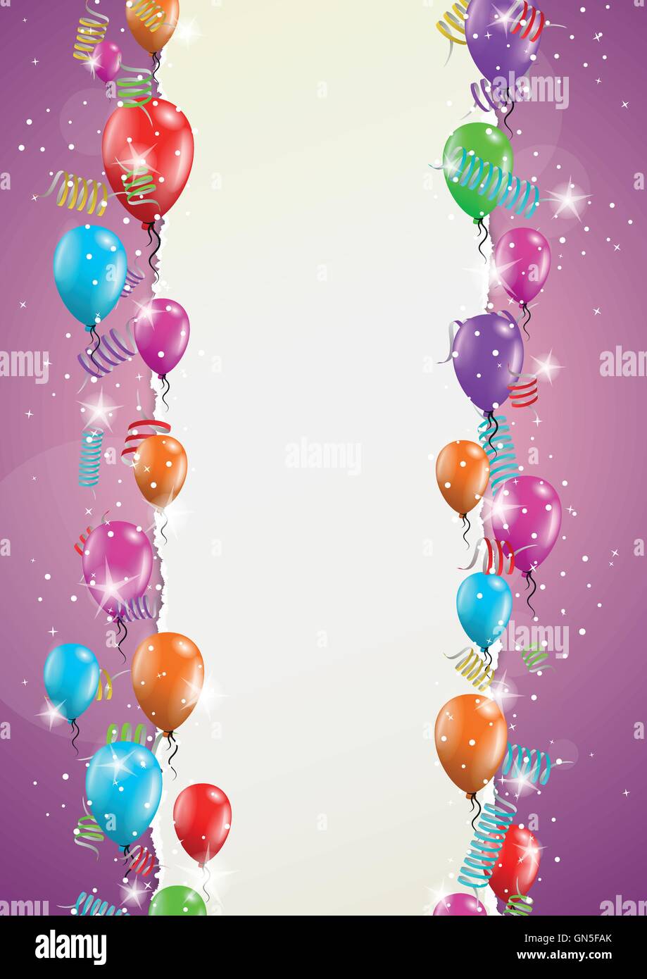 backgroud with balloons and torn paper Stock Vector Image & Art - Alamy