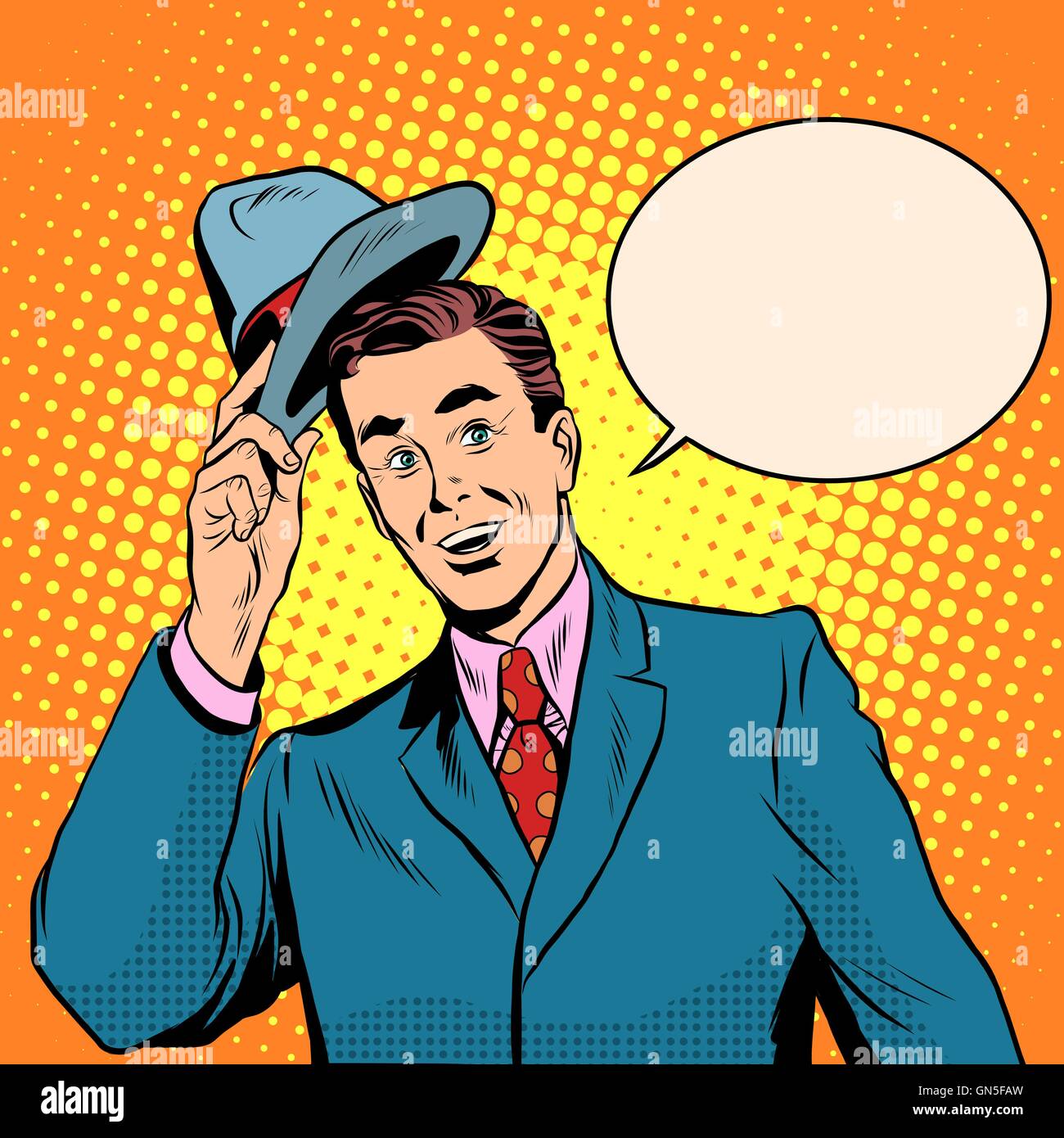 Etiquette hello greeting hat courtesy hi-res stock photography and ...