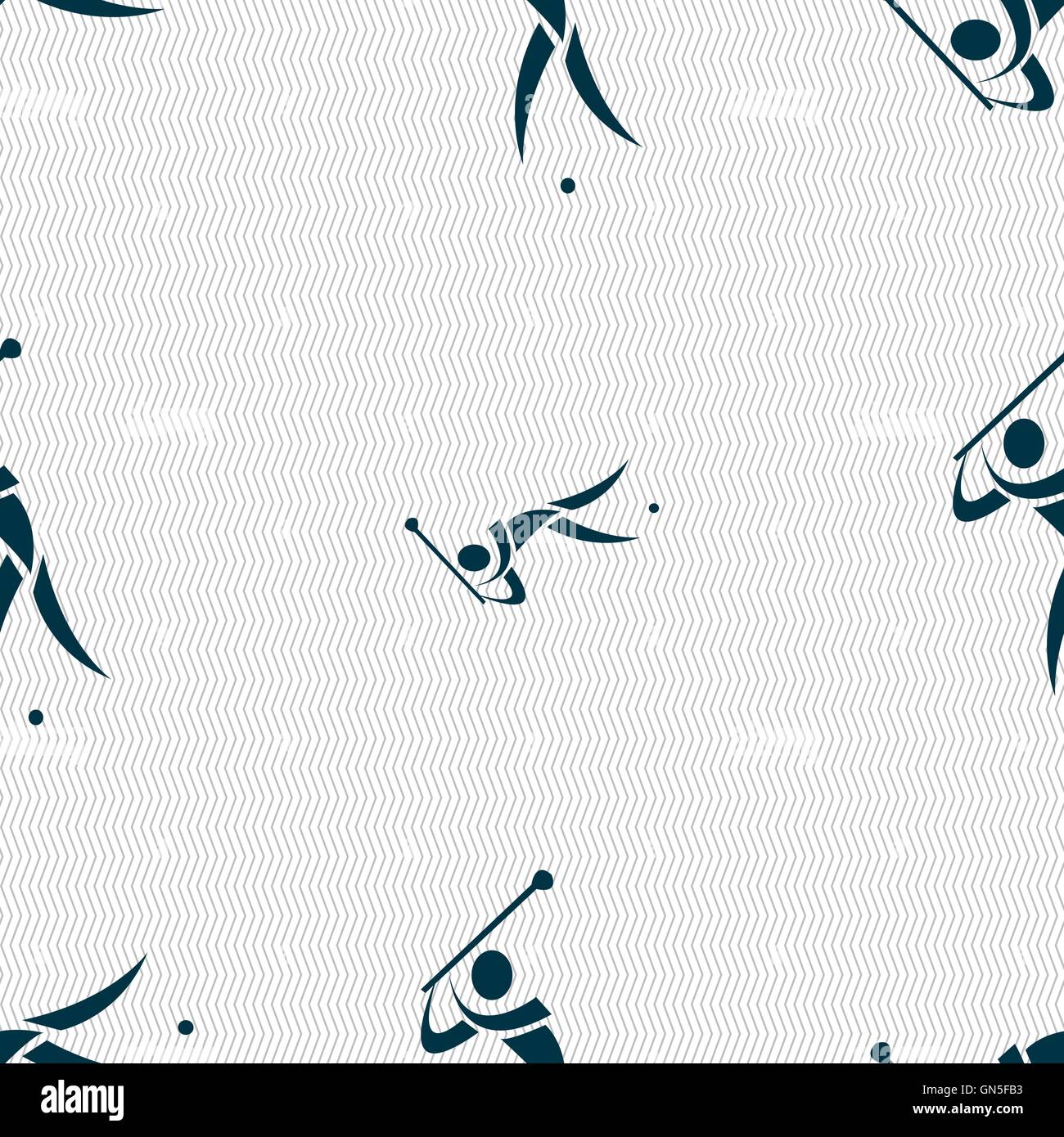 golf icon sign. Seamless pattern with geometric texture. Vector Stock ...