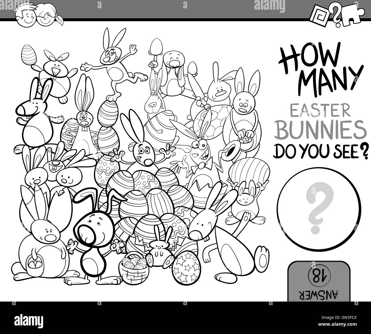Counting task easter bunny hi-res stock photography and images - Alamy
