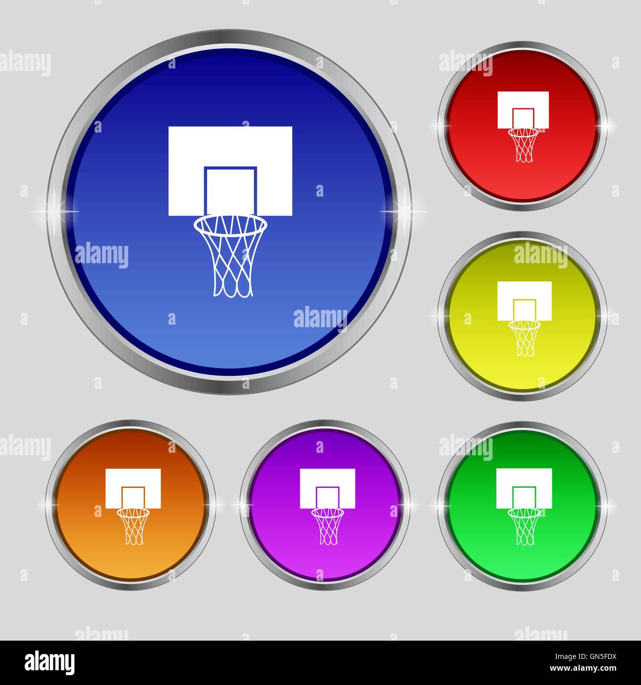 Colourful basketball backboard Stock Vector Images - Alamy