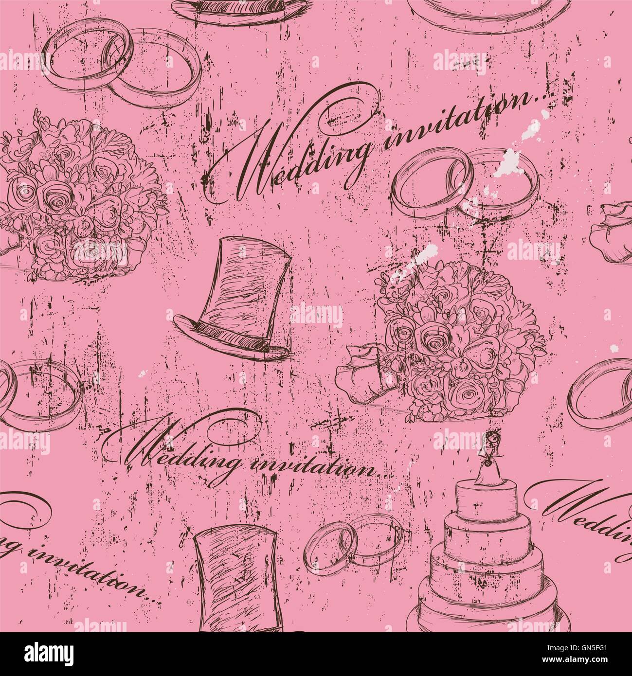 Vintage wedding seamless texture Stock Vector Image & Art - Alamy