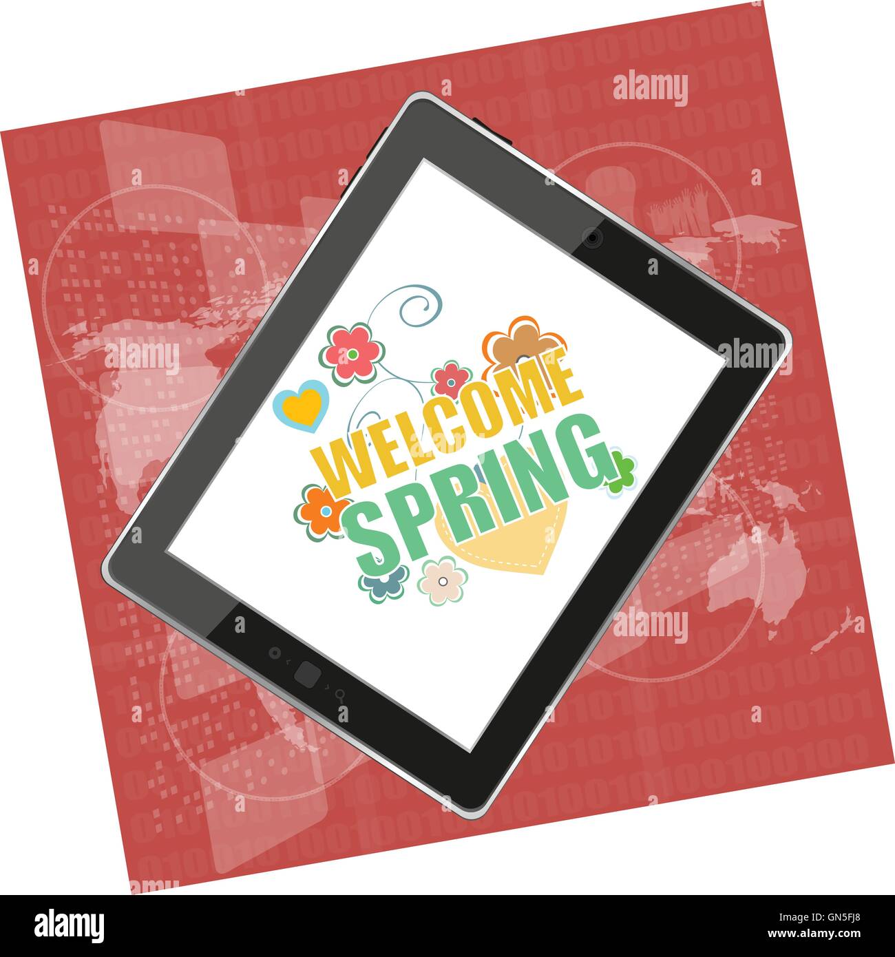 Welcome Spring Holiday Card. Welcome Spring Vector. Welcome Spring ...