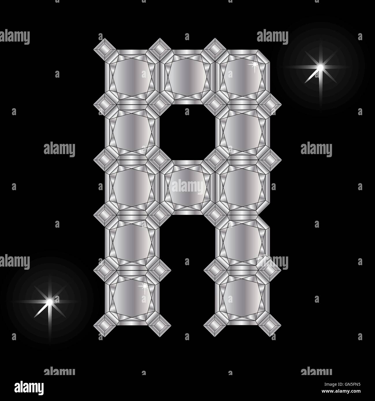 Metal letter R. Gemstone. Geometric shapes Stock Vector Image & Art - Alamy