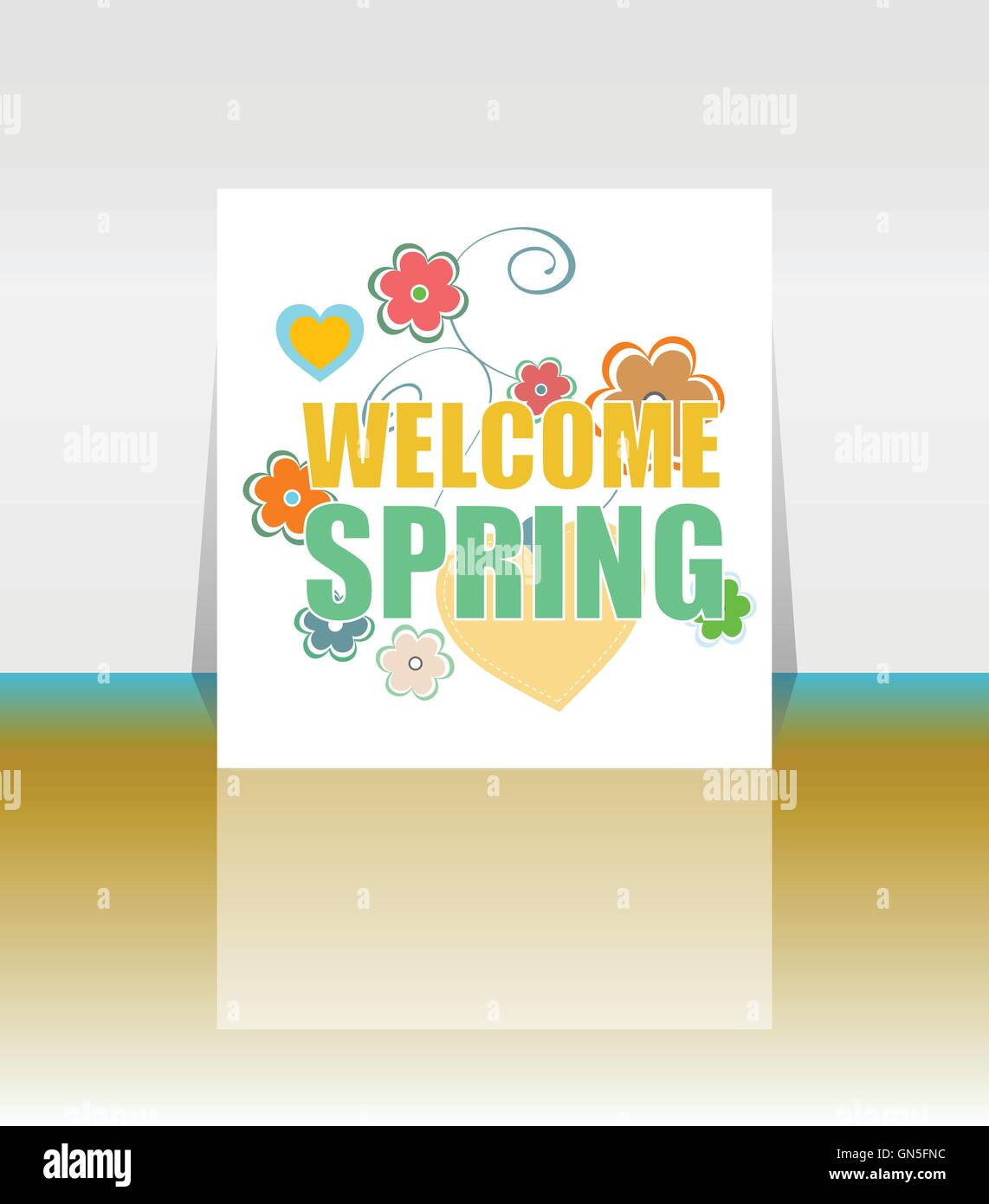 Welcome Spring Holiday Card. Welcome Spring Vector. Welcome Spring ...