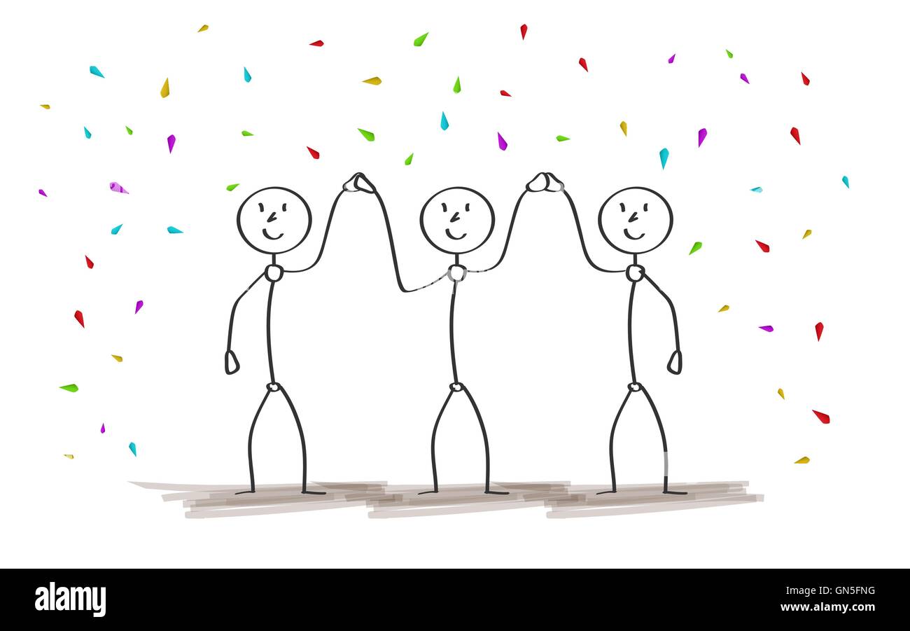 three men and celebration Stock Vector Image & Art - Alamy