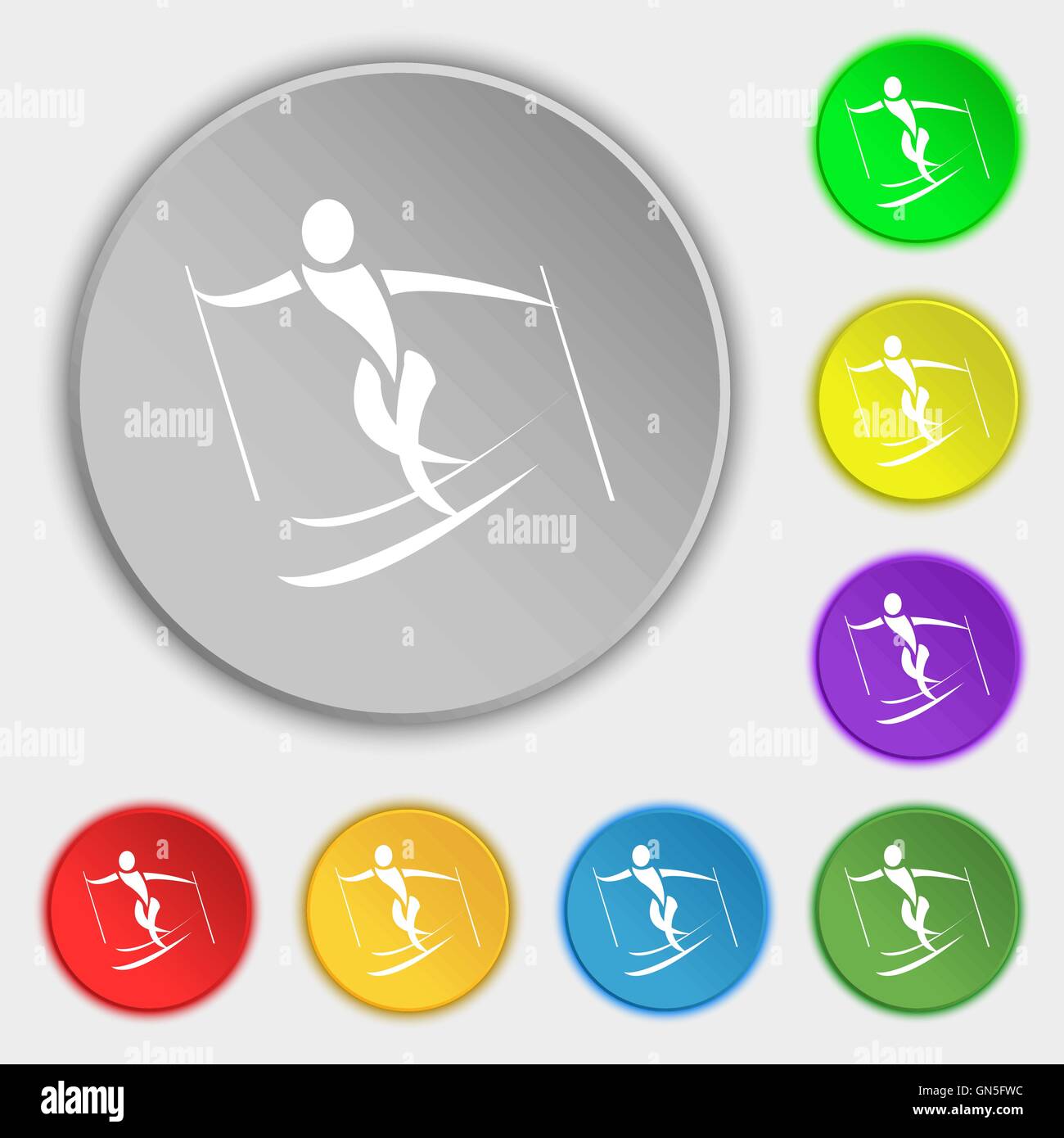 Skier symbol Stock Vector Images - Alamy