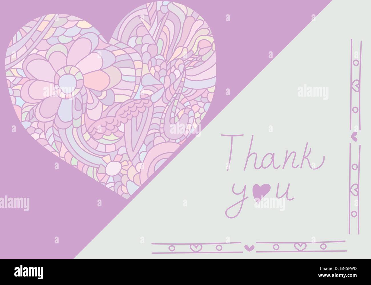 Cute card template in pink colors. Stylish romantic card template with ...