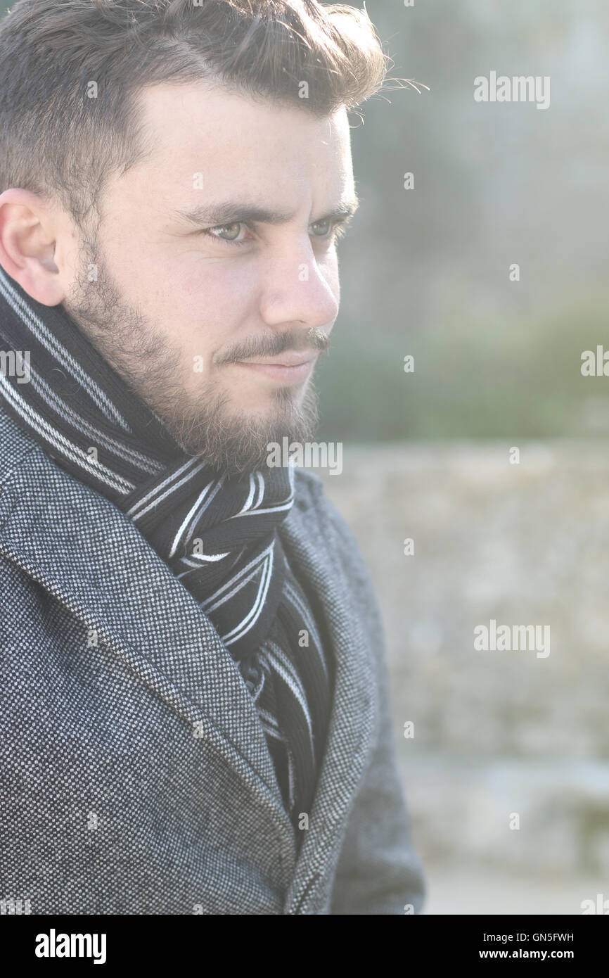 Handsome male wearing a jacket Stock Photo - Alamy