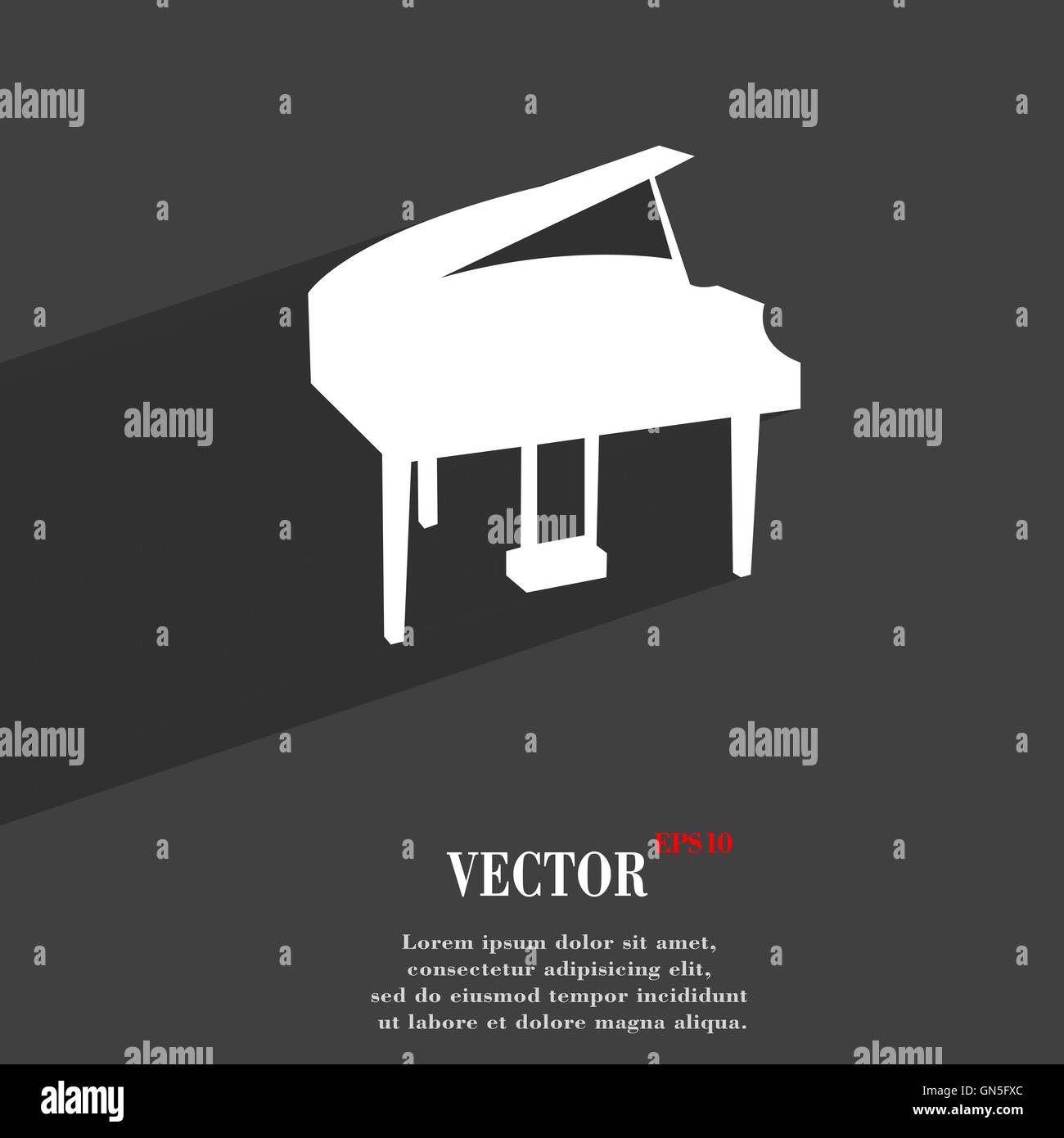 Piano symbol Stock Vector Images - Alamy