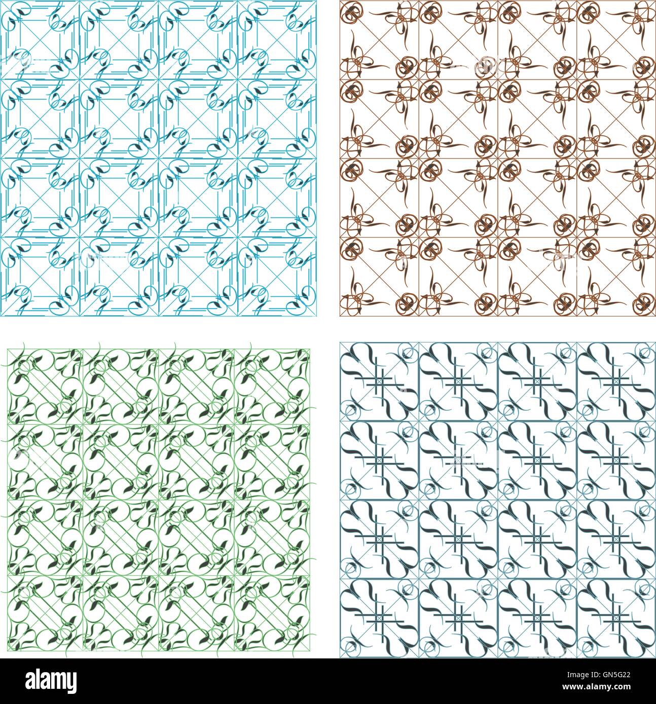 Elegant seamless pattern set, pattern fills, background, surface ...